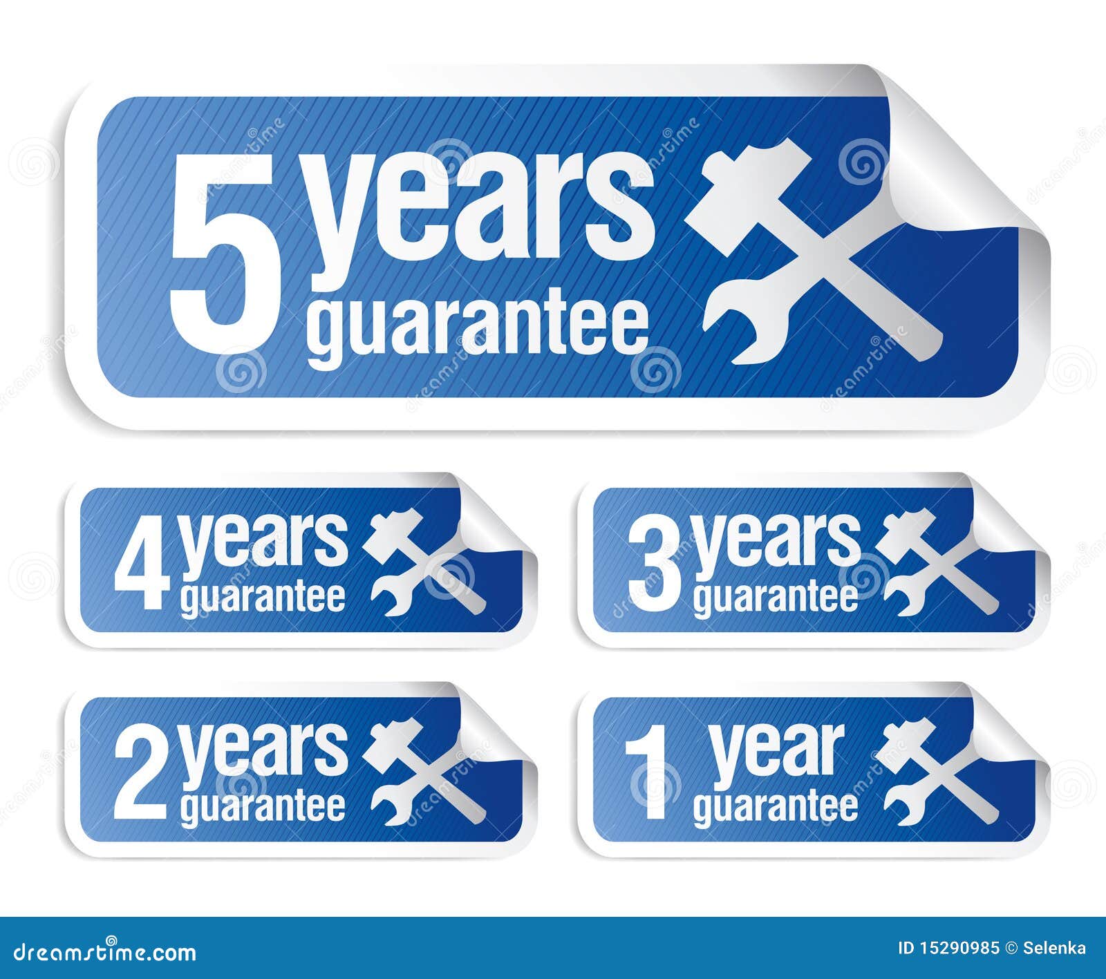 Guarantee stickers set stock vector. Illustration of assurance - 15290985