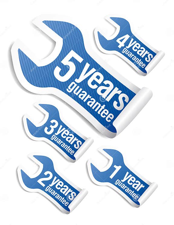 Guarantee stickers set. stock vector. Illustration of manufacturer ...