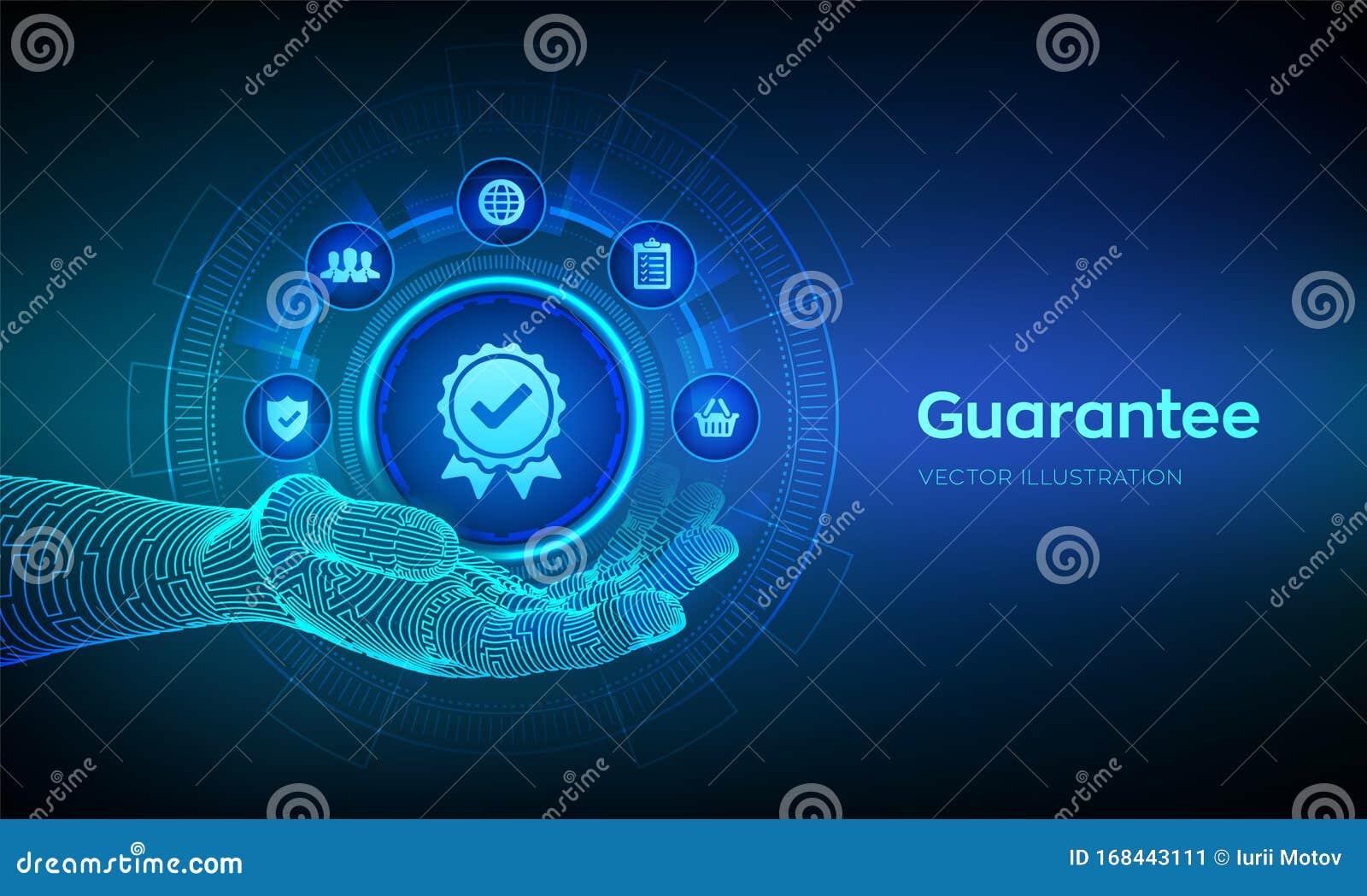 Guarantee Symbol in Robotic Hand. Warranty, Standards, Satisfaction ... Guarantee Symbol in Robotic Hand. Warranty, Standards, Satisfaction ...