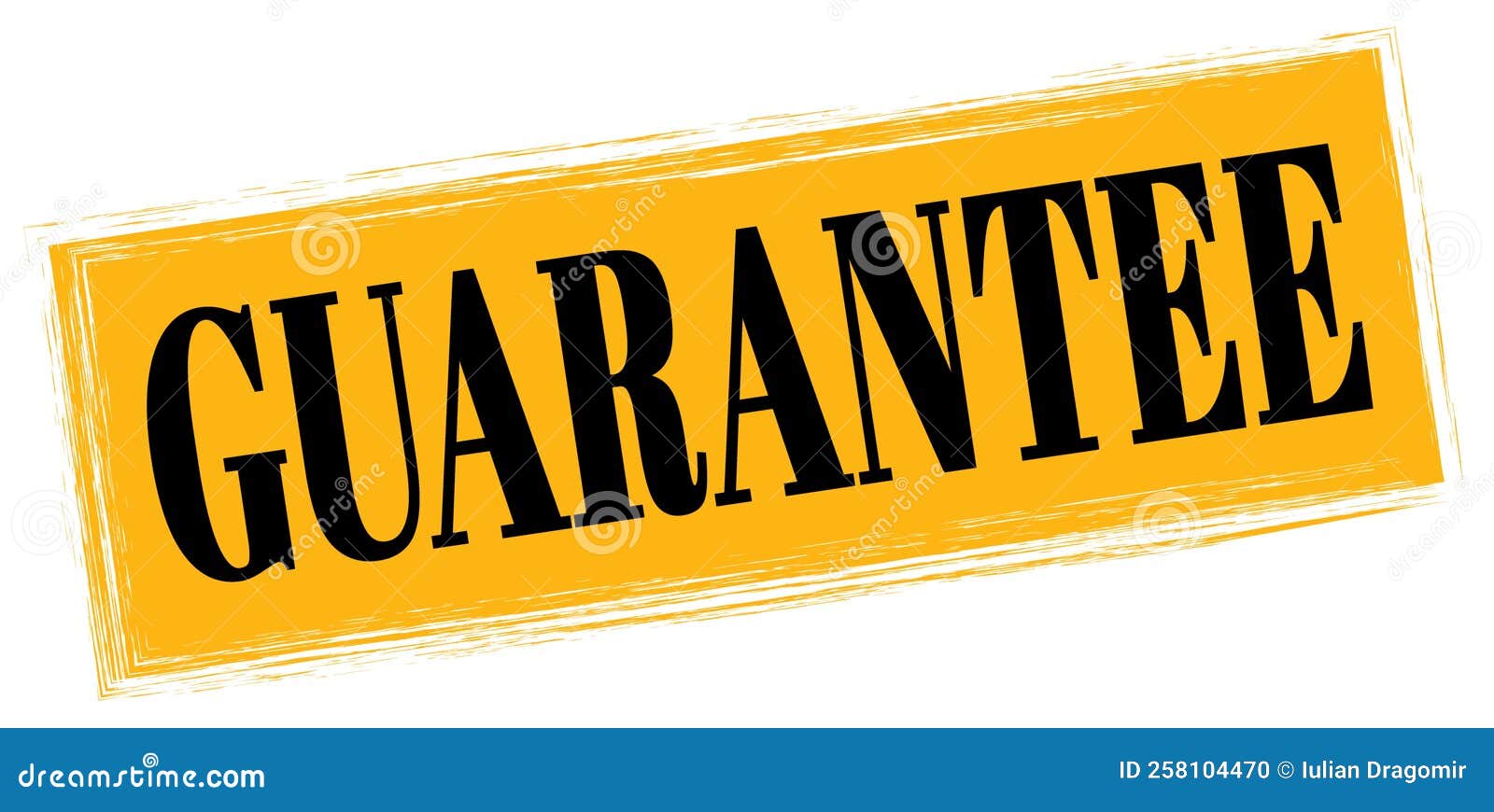 GUARANTEE Text Written on Orange-black Stamp Sign Stock Illustration ...