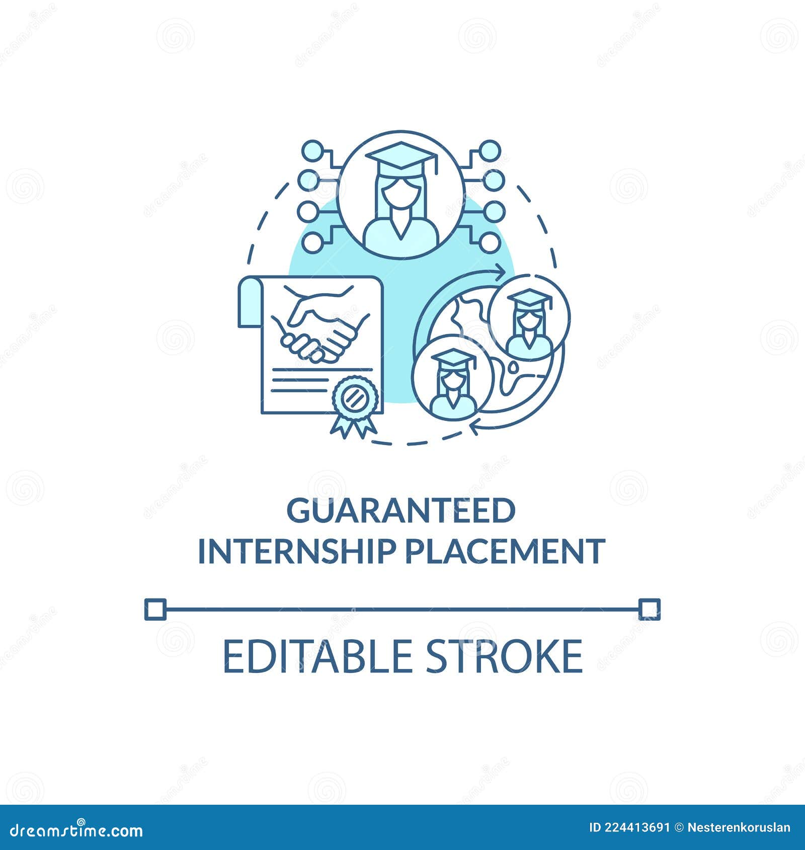 Guaranteed Internship Placement Concept Icon Stock Vector ...