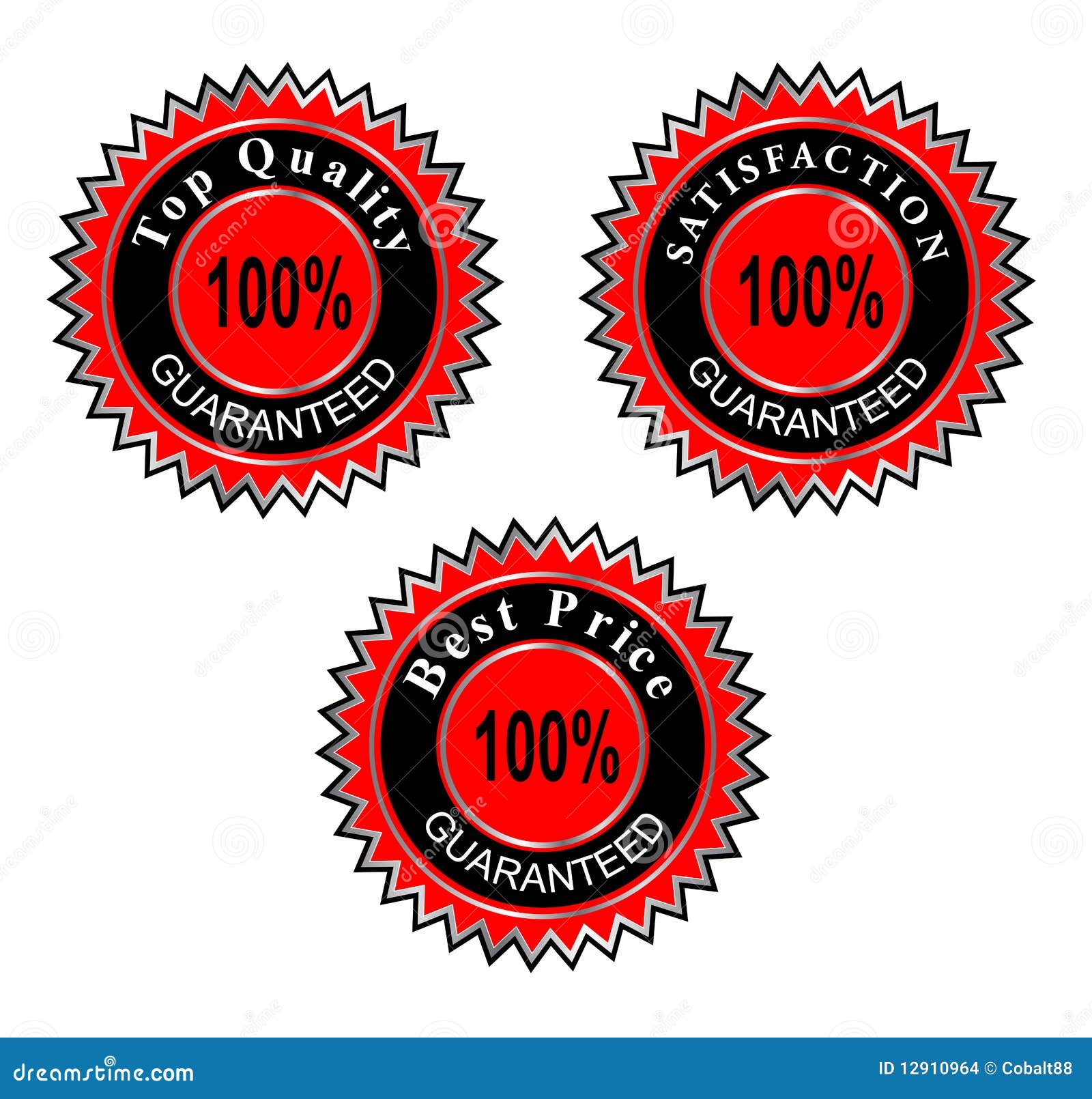 Guaranteed labels vector. stock vector. Illustration of commerce - 12910964