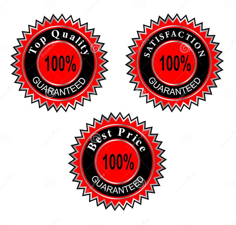 Guaranteed labels vector. stock vector. Illustration of commerce - 12910964