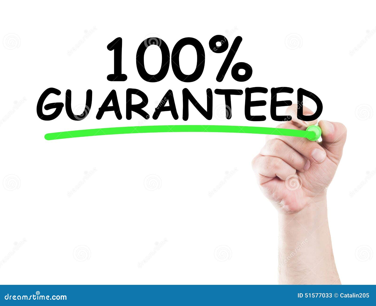 100 guaranteed stock image. Image of concept, hand, risk - 51577033