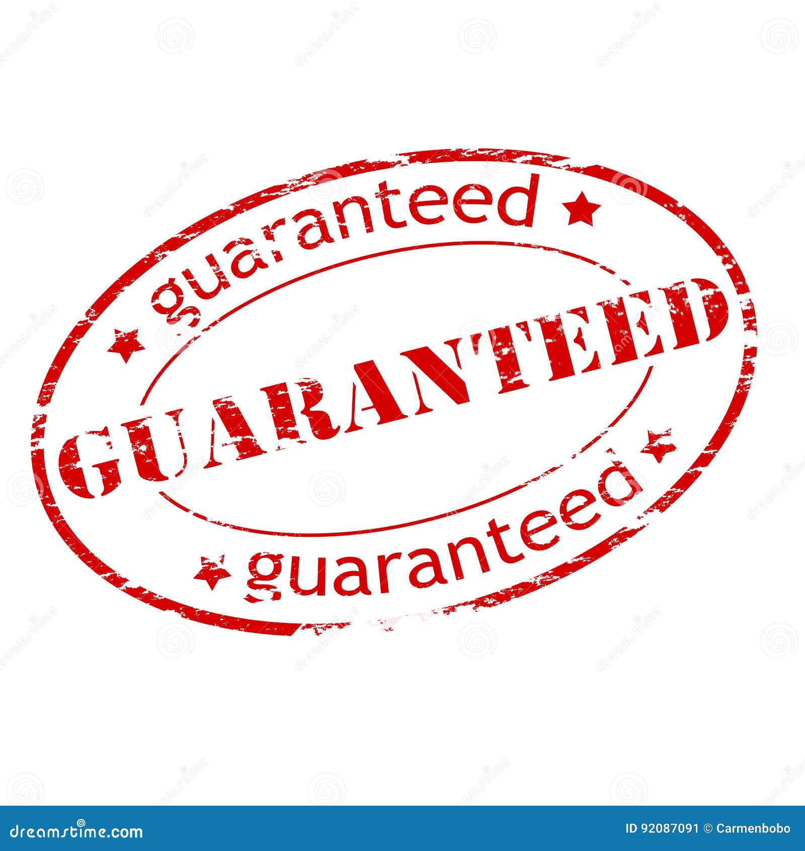 Guaranteed stock illustration. Illustration of warranted - 92087091