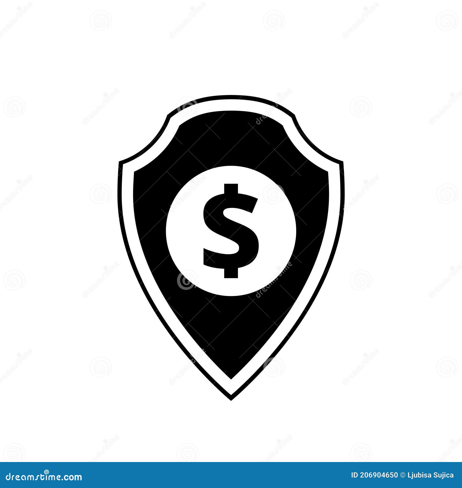Guaranty Shield Icon Isolated on White Background Stock Vector ...