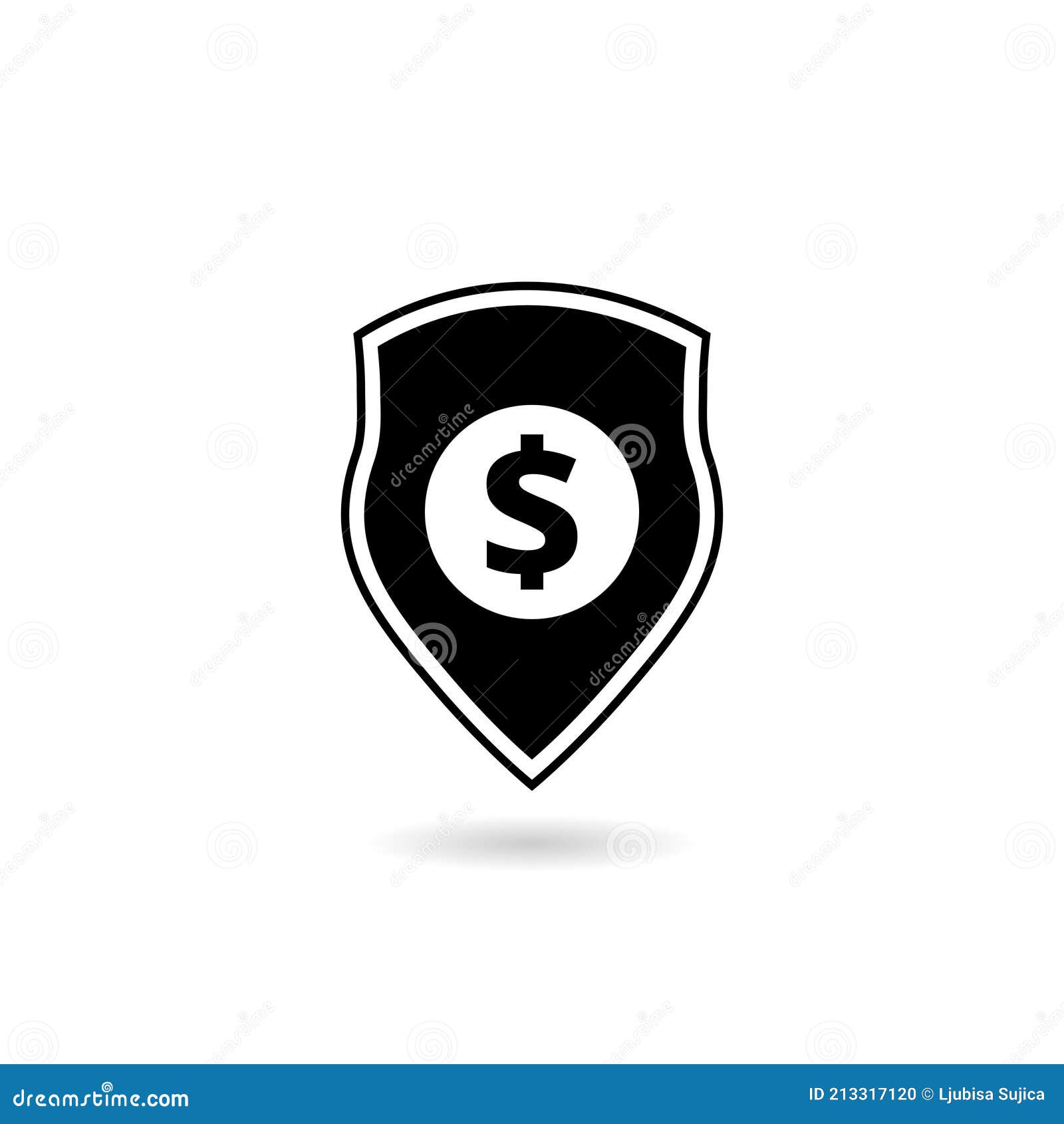 Guaranty Shield Icon with Shadow Stock Vector - Illustration of ...