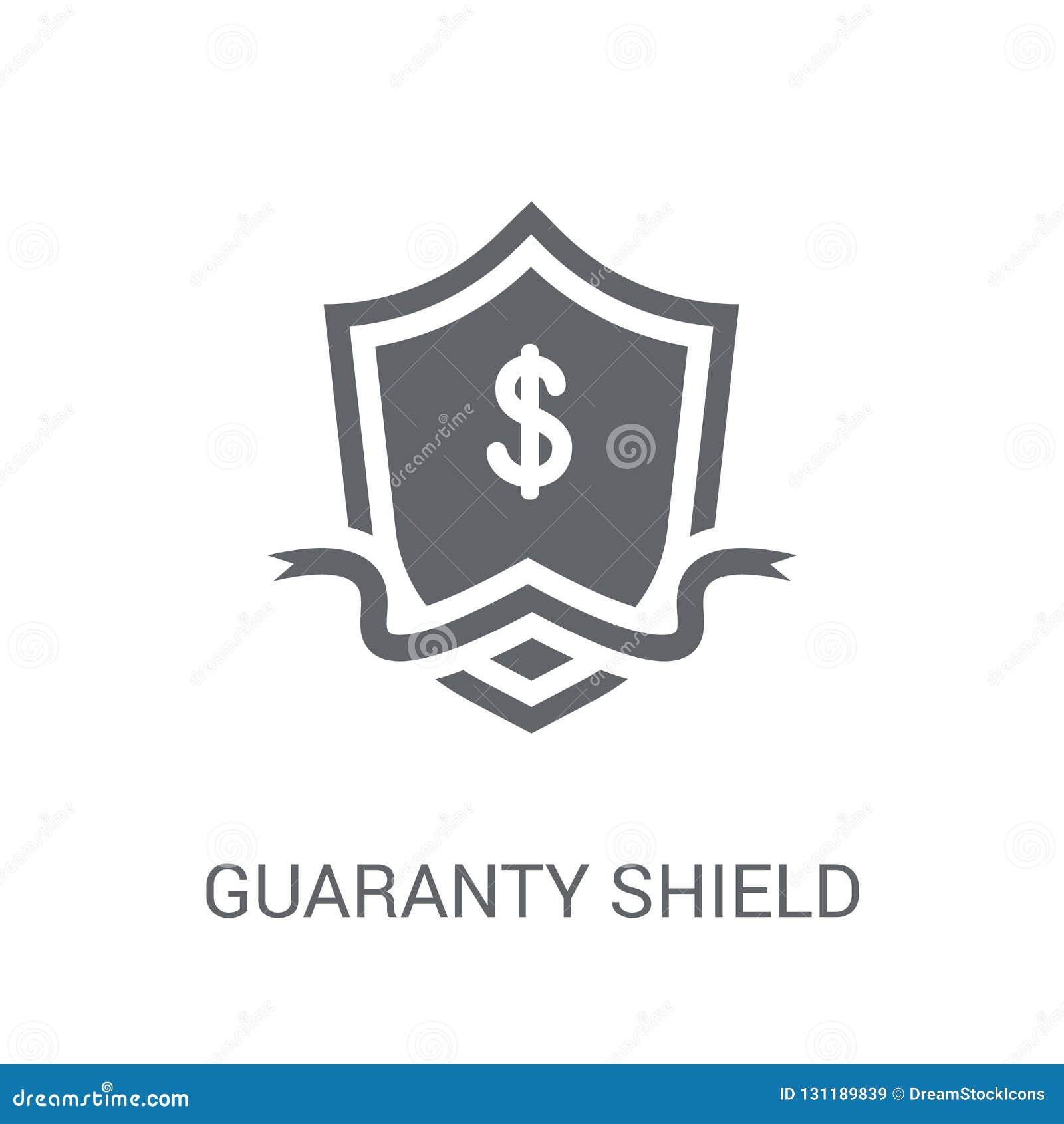 Guaranty Shield Icon. Trendy Guaranty Shield Logo Concept On White ...