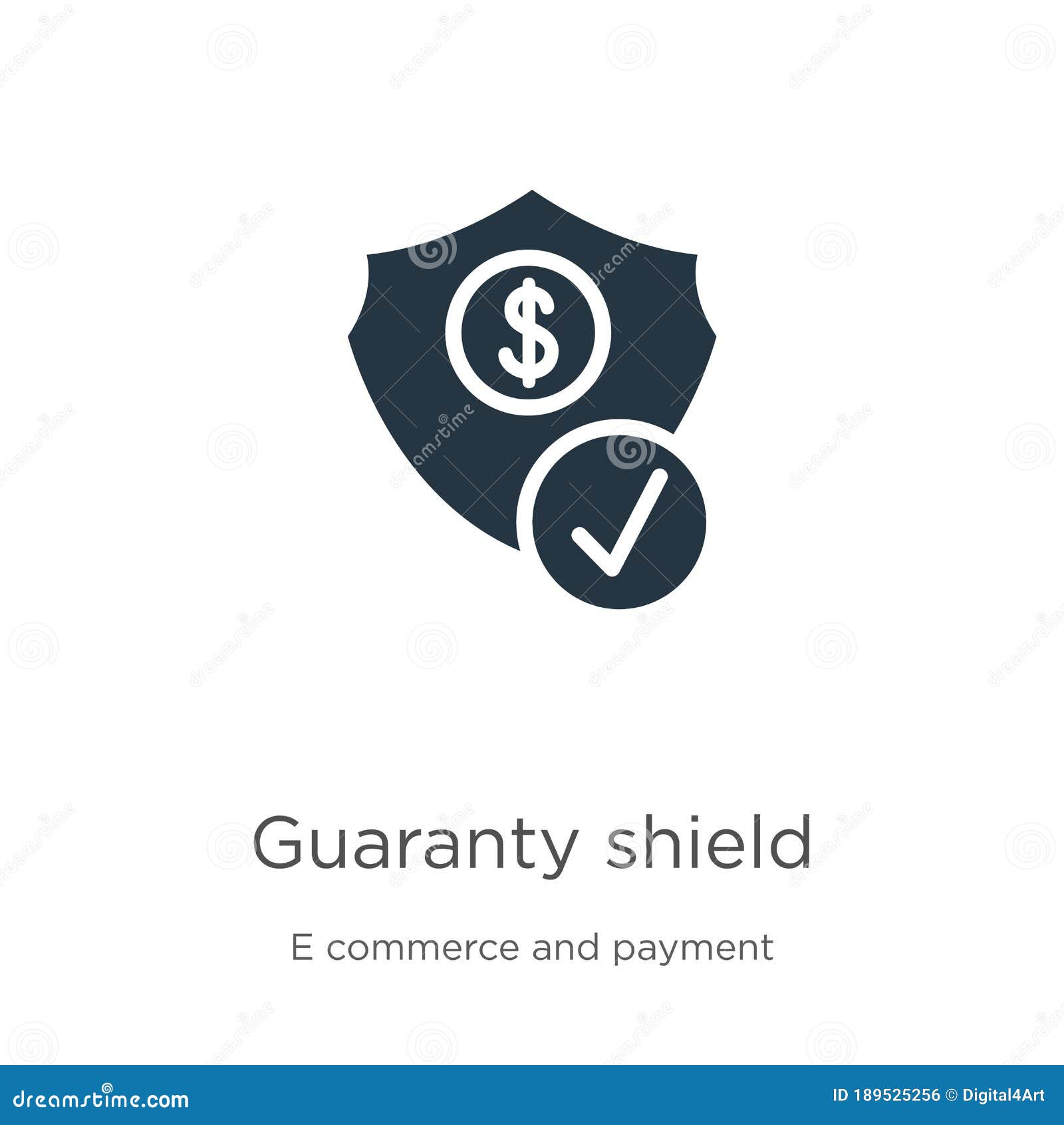 Guaranty Shield Outline Vector Icon. Thin Line Black Guaranty Shield ...