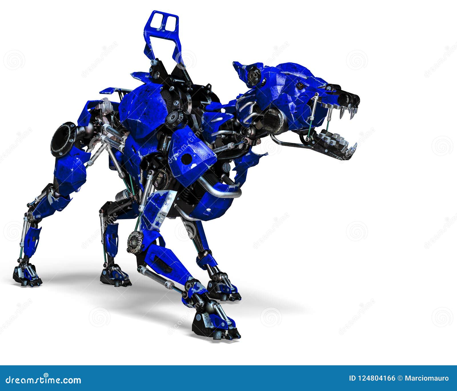 Guard Dog Robot Security System the Blue One Stock Illustration ...
