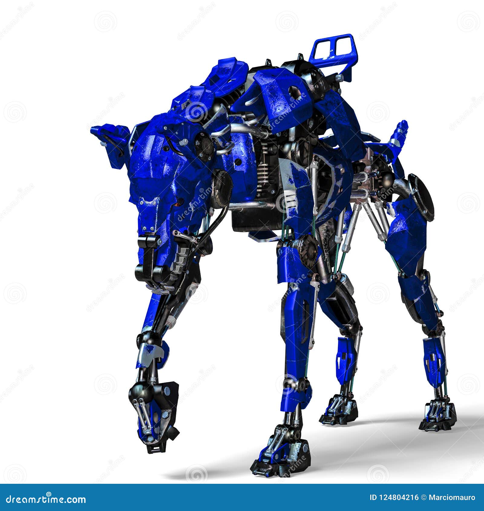 Guard Dog Robot Security System the Blue One Stock Illustration ...