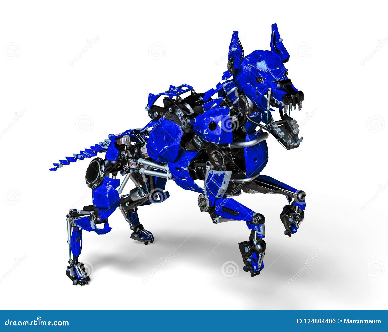 Guard Dog Robot Security System the Blue One Stock Illustration ...