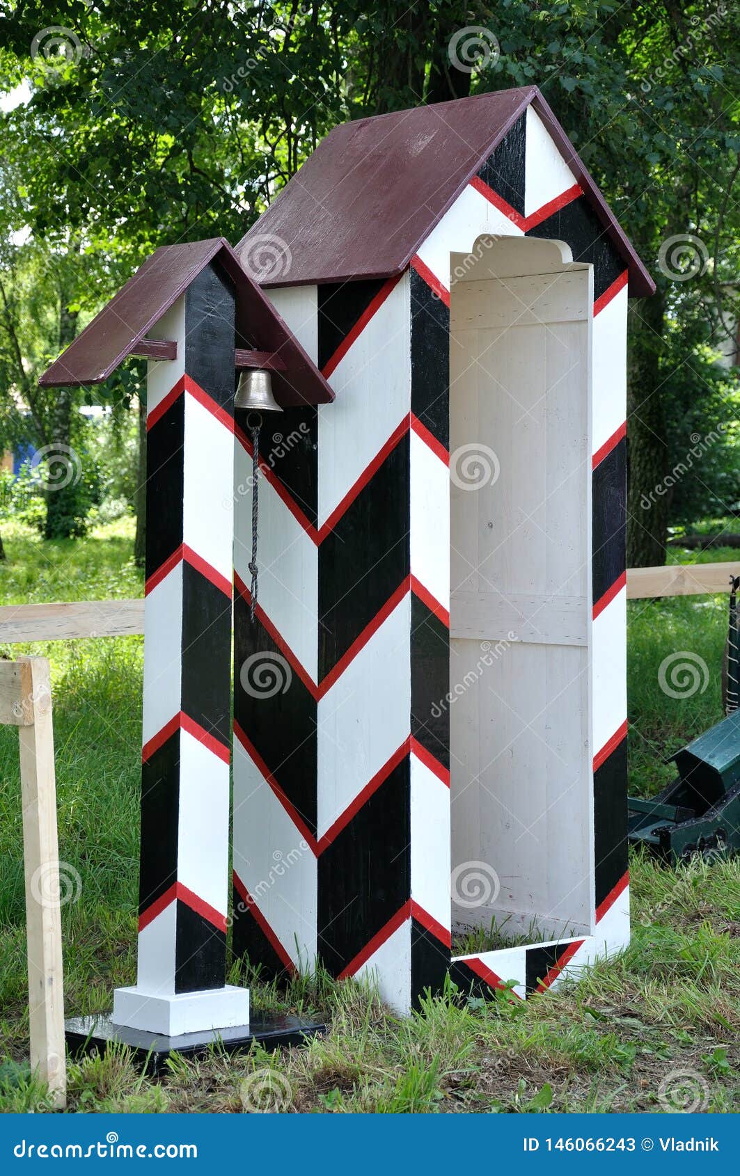 Guard Booth and Pillar with Bell Stock Image - Image of layout, colored ...