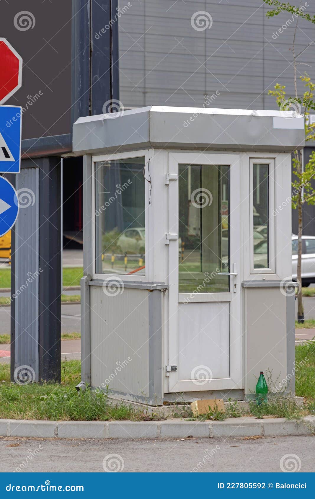 Guard Booth stock photo. Image of parking, alone, windows - 227805592