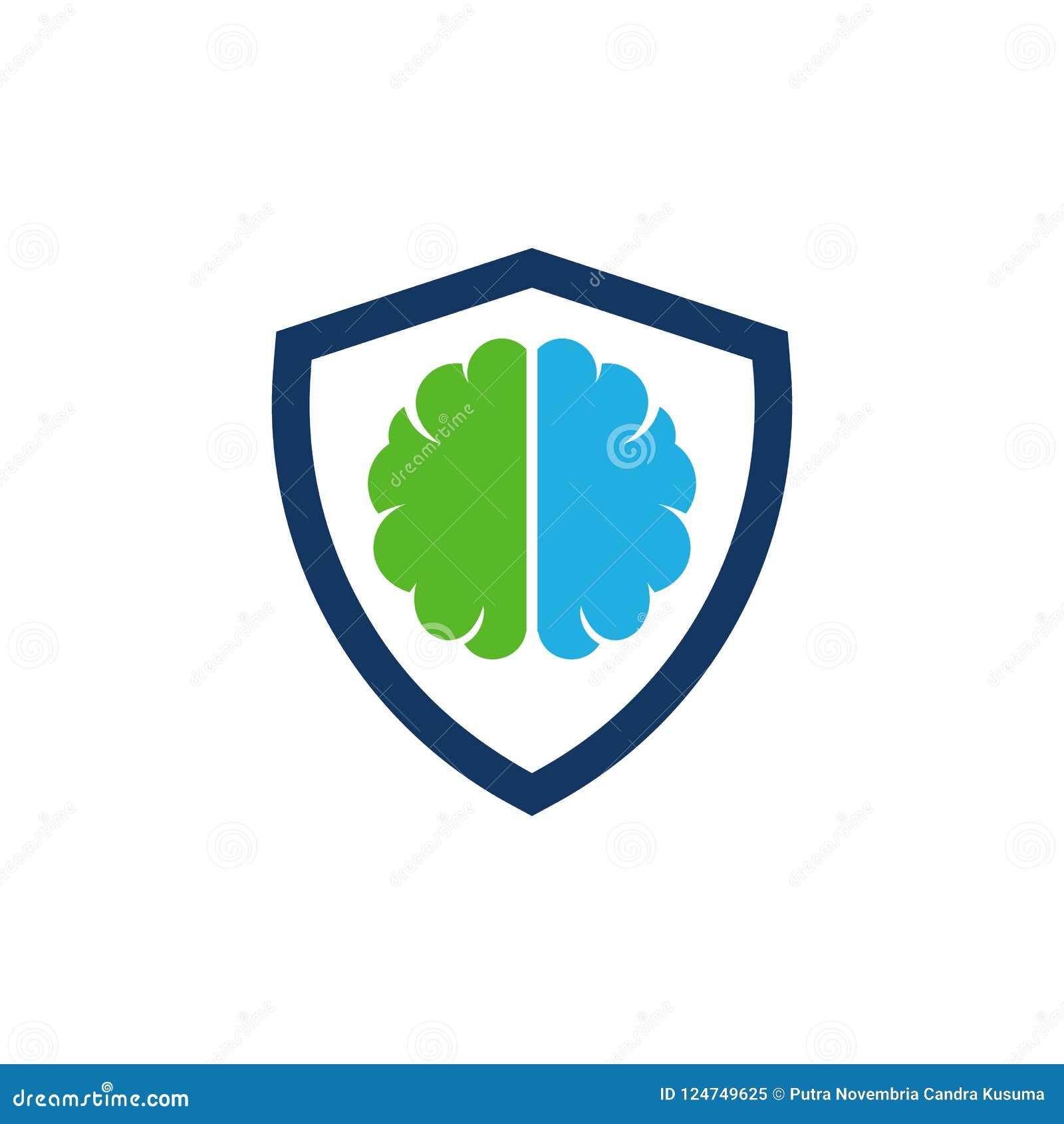 Guard Brain Logo Icon Design Stock Vector - Illustration of brain ...