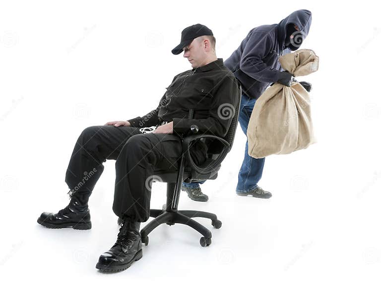 Guard and burglar stock image. Image of person, policeman - 29682601