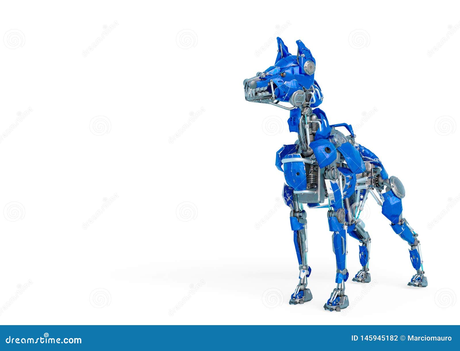 Guard Dog Robot is a Security System in a White Background Stock ...