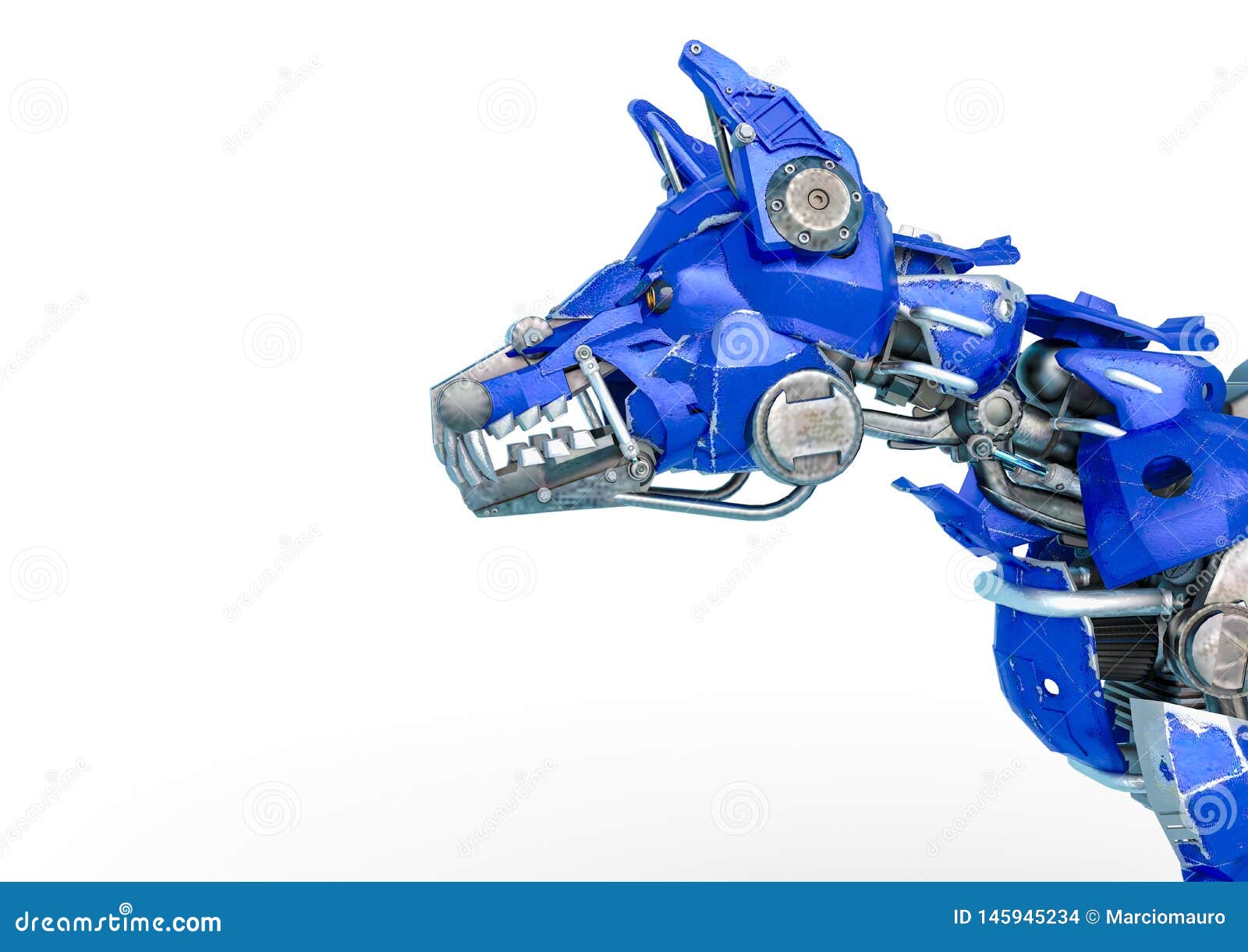 Guard Dog Robot is a Security System in a White Background Stock ...