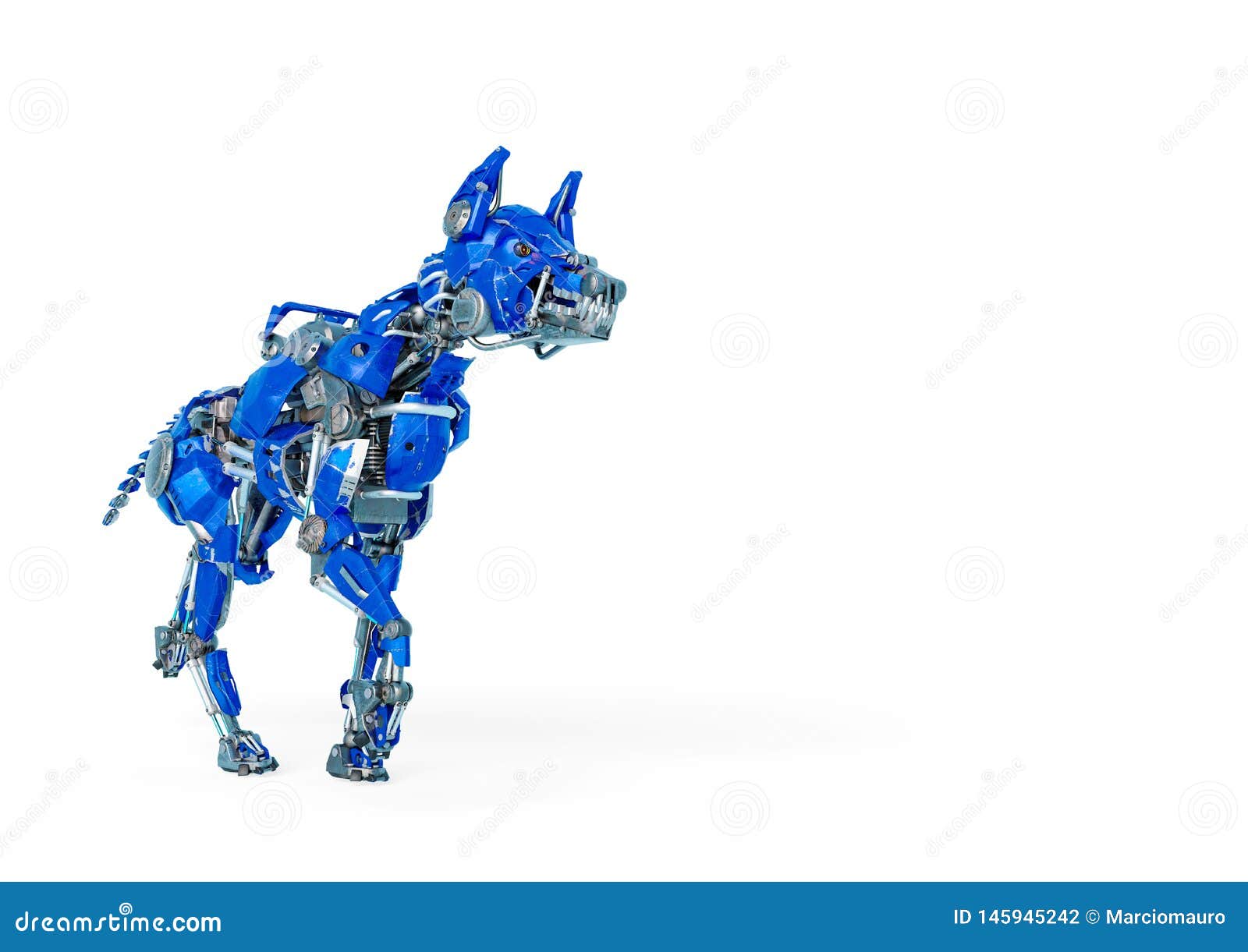 Guard Dog Robot is a Security System in a White Background Stock ...