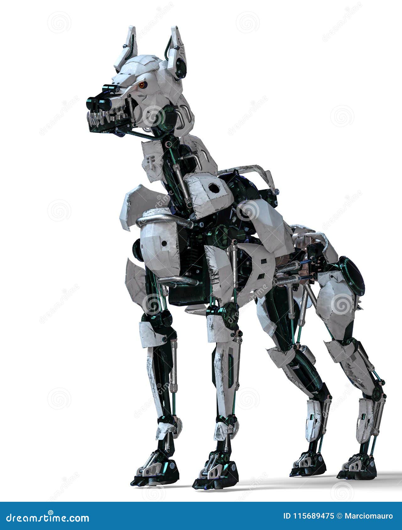 Guard Dog Robot Security System Stock Illustration - Illustration of ...