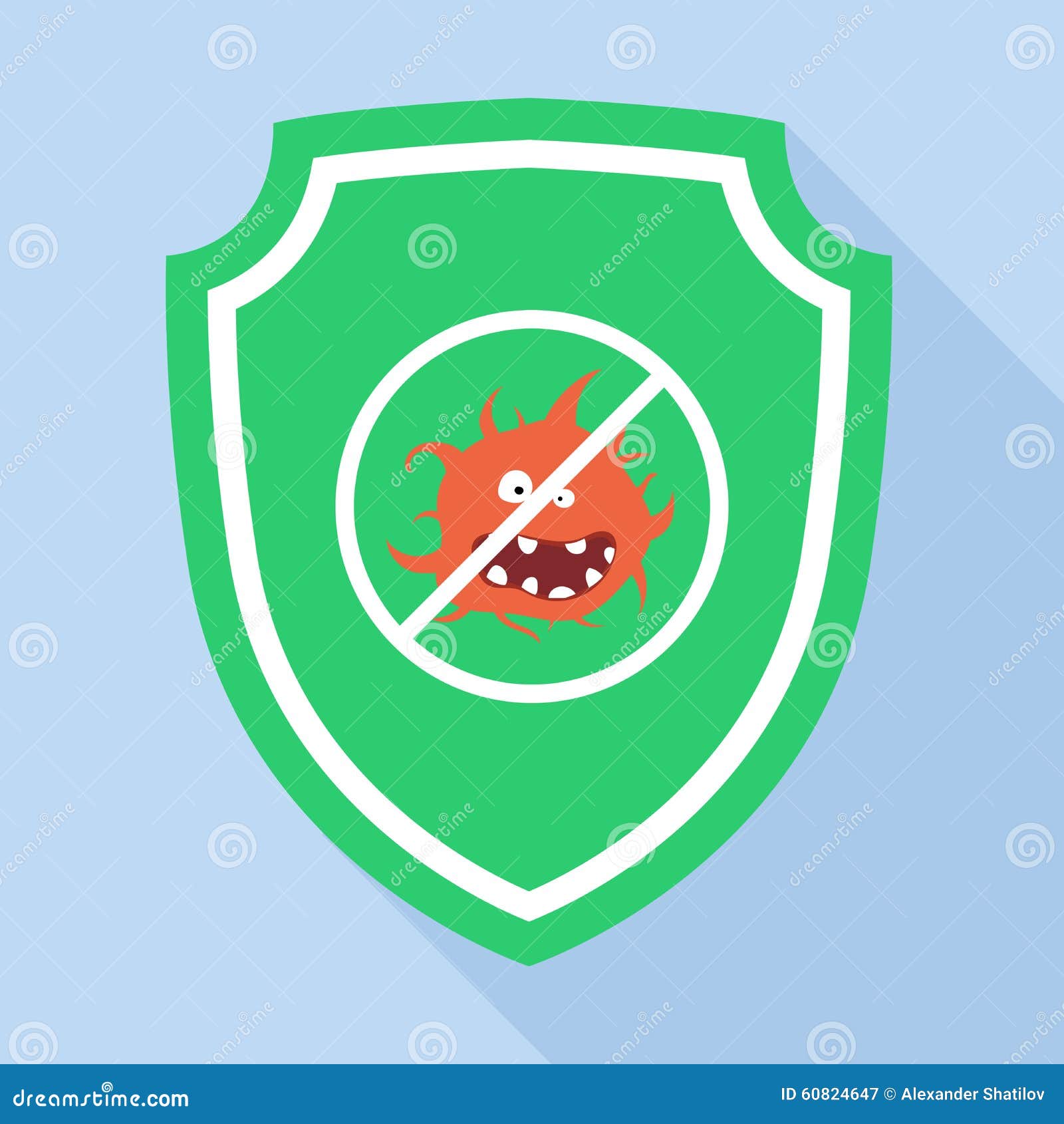 Guard Green Shield Icon Antivirus Stock Illustration - Illustration of ...