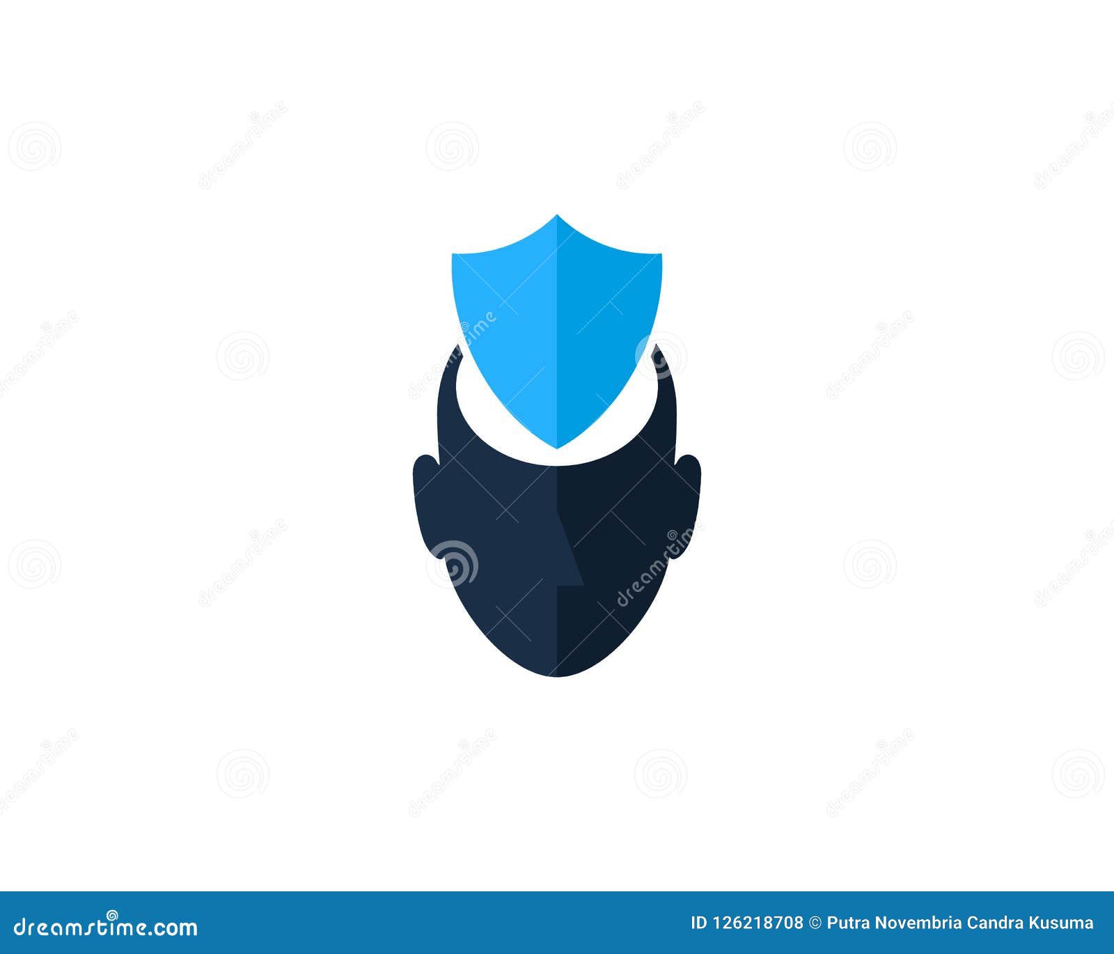 Guard Human Head Logo Icon Design Stock Vector - Illustration of ...