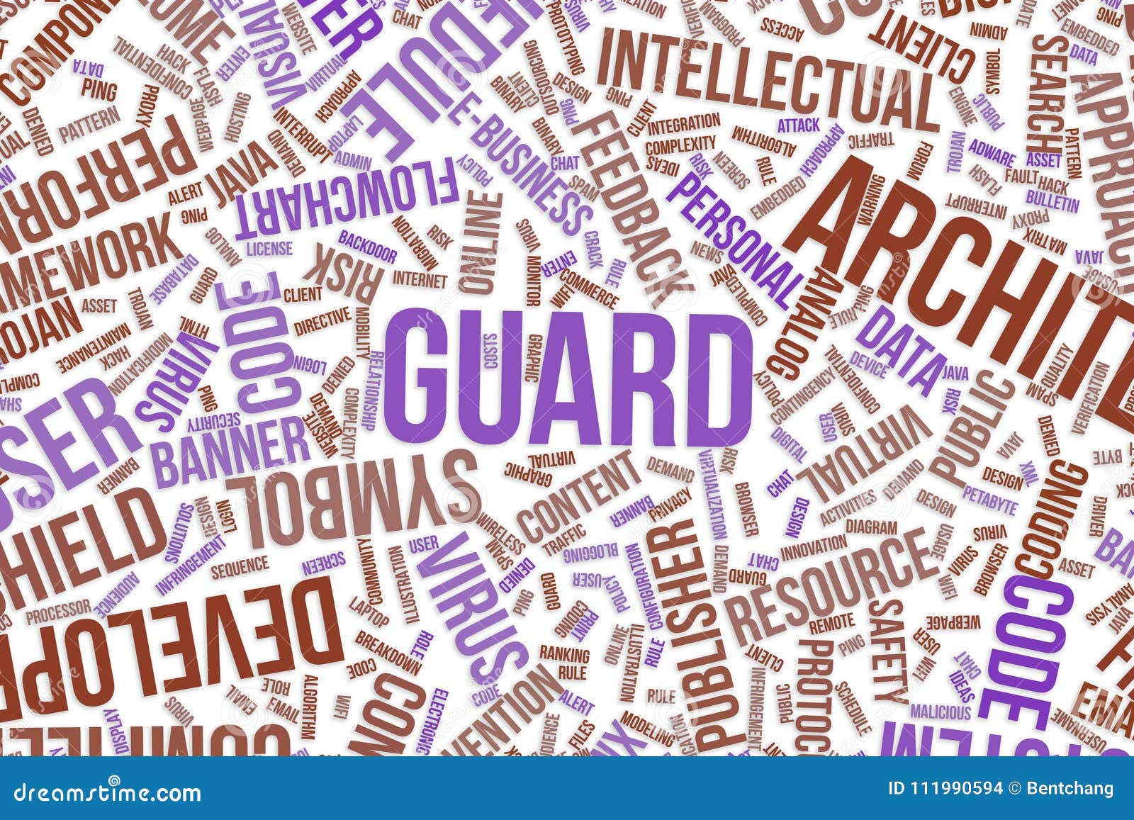 Guard, Conceptual Word Cloud for Business, Information Technology or it ...