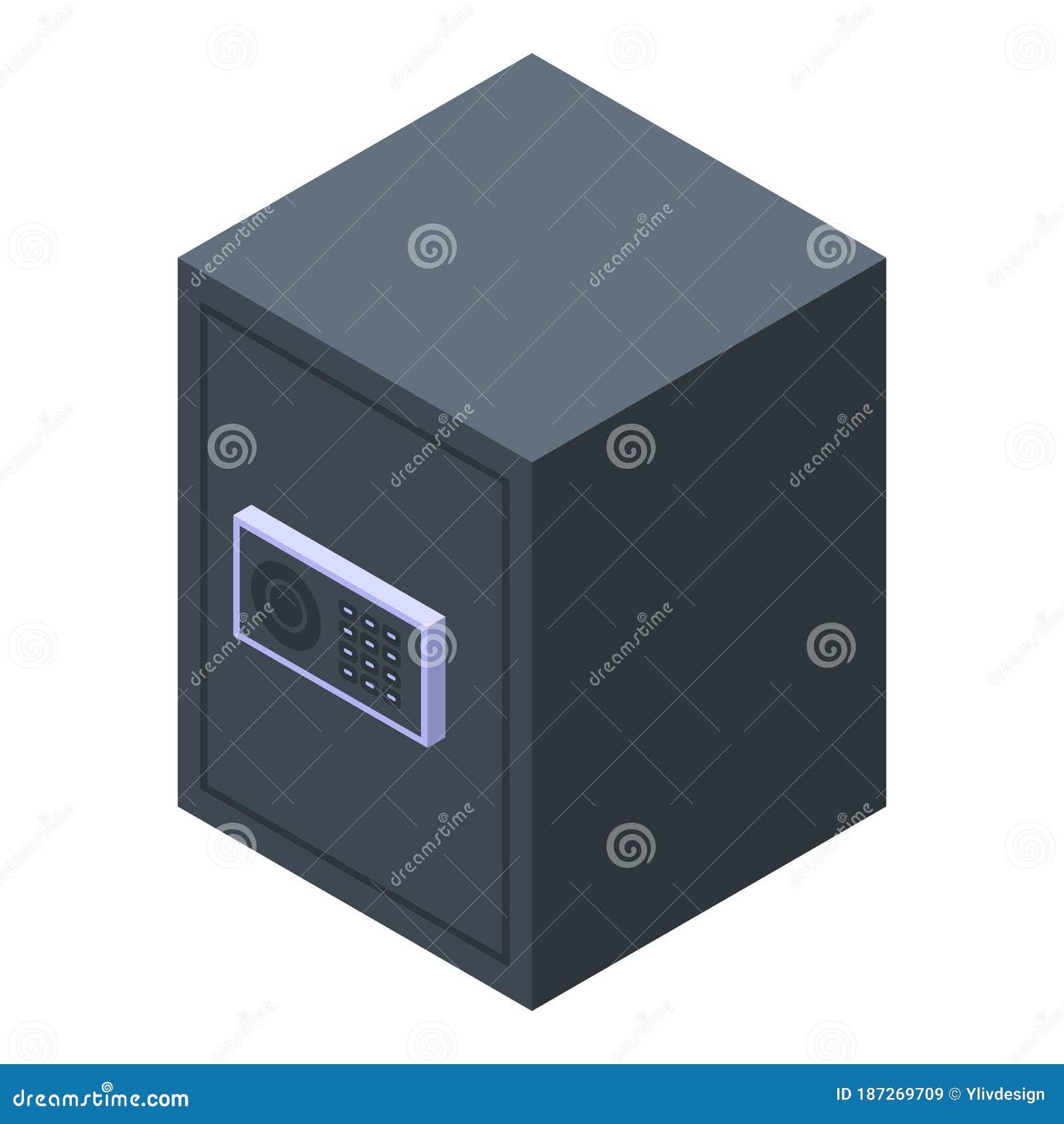 Guard Money Safe Icon, Isometric Style Stock Vector - Illustration of ...