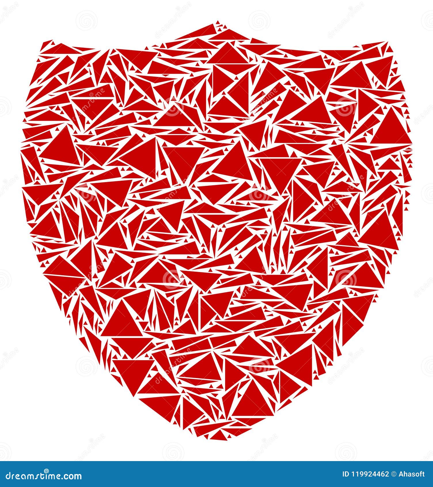 Guard Collage of Triangles stock vector. Illustration of defence ...