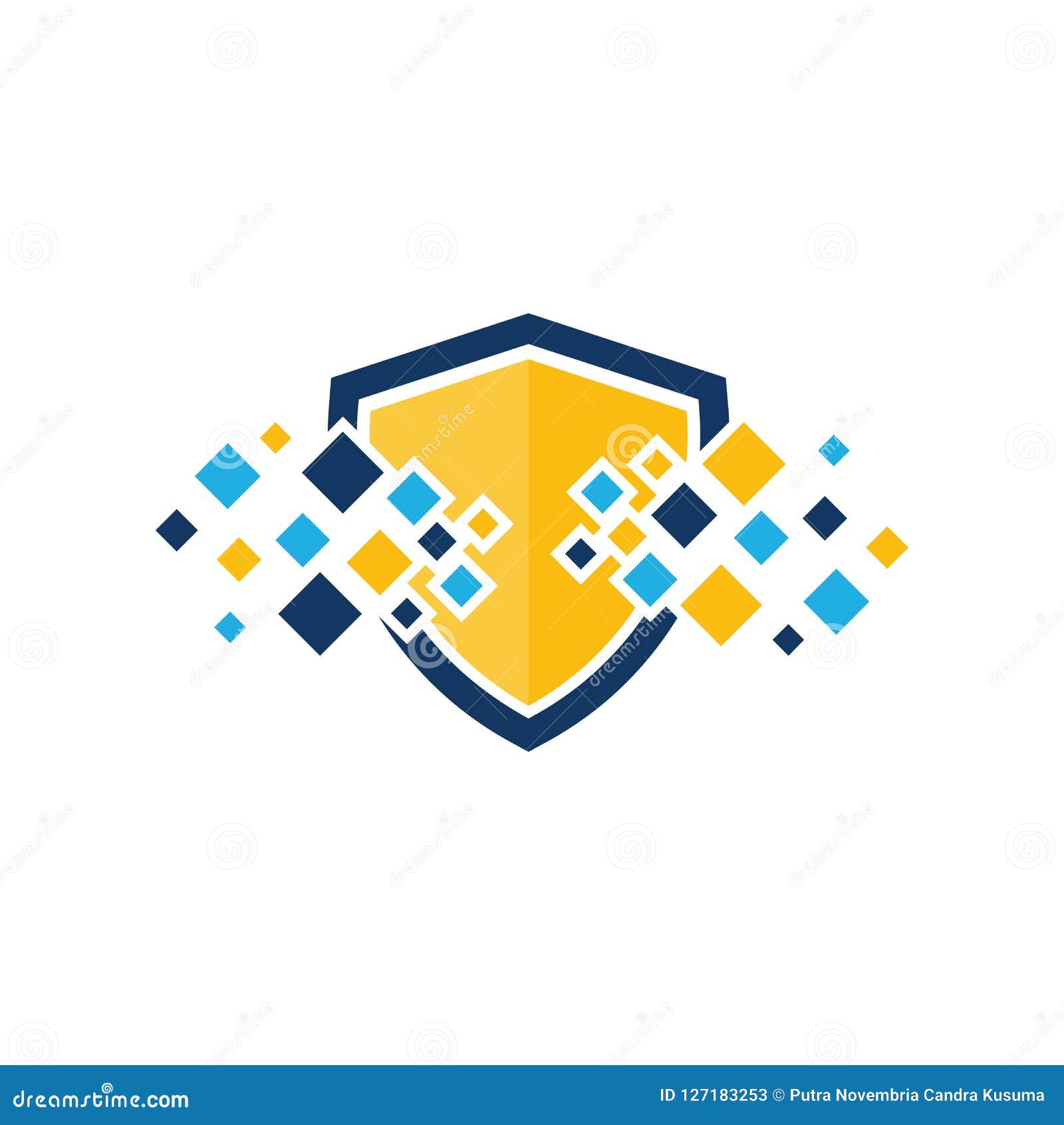 Guard Pixel Logo Icon Design Stock Vector - Illustration of company ...