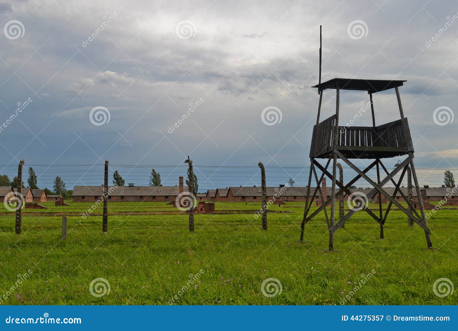 Guard Post in Auschwitz-Birkenau Editorial Photography - Image of ...