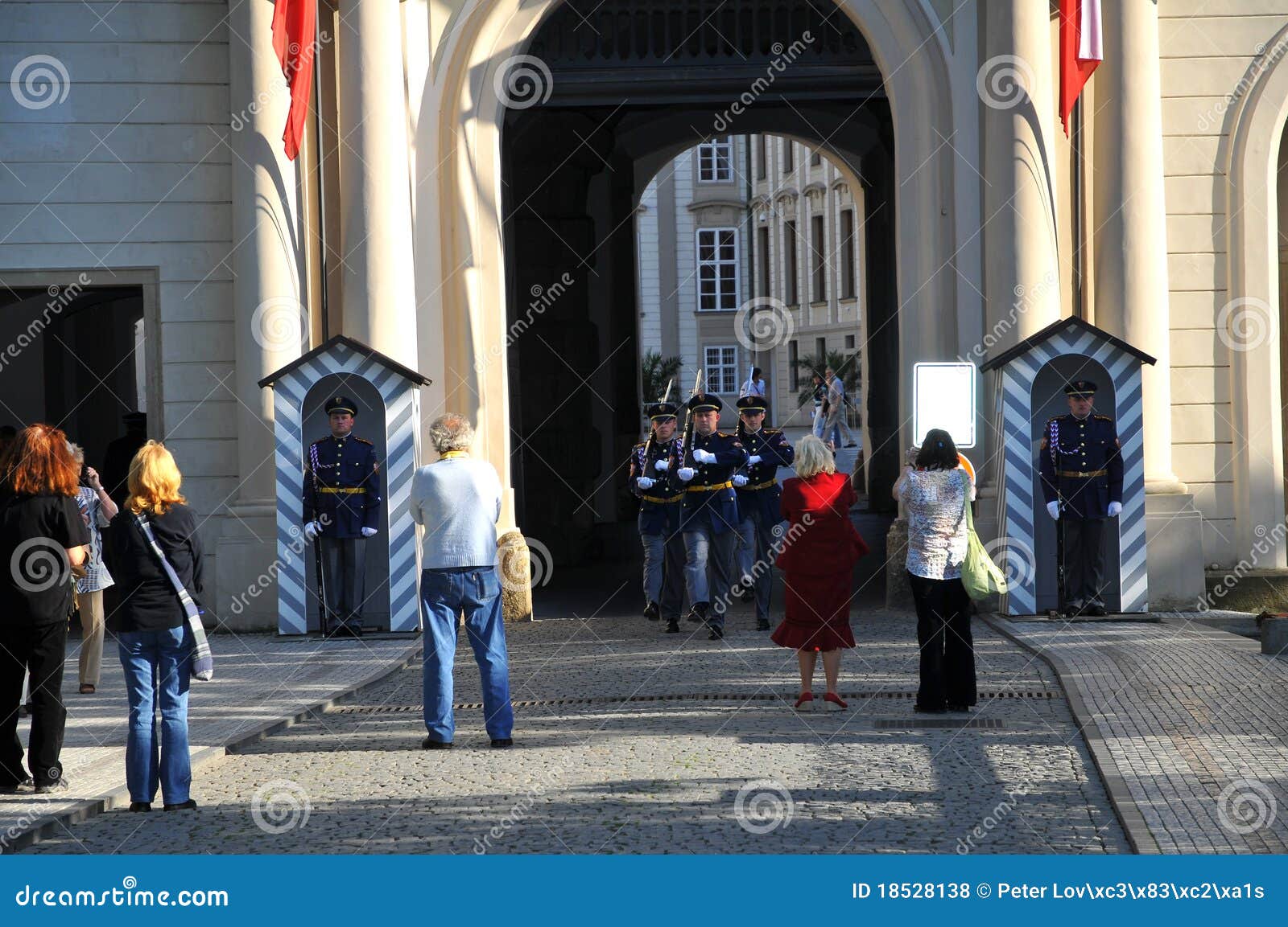 Guard at Prague Castle editorial stock photo. Image of replacement ...