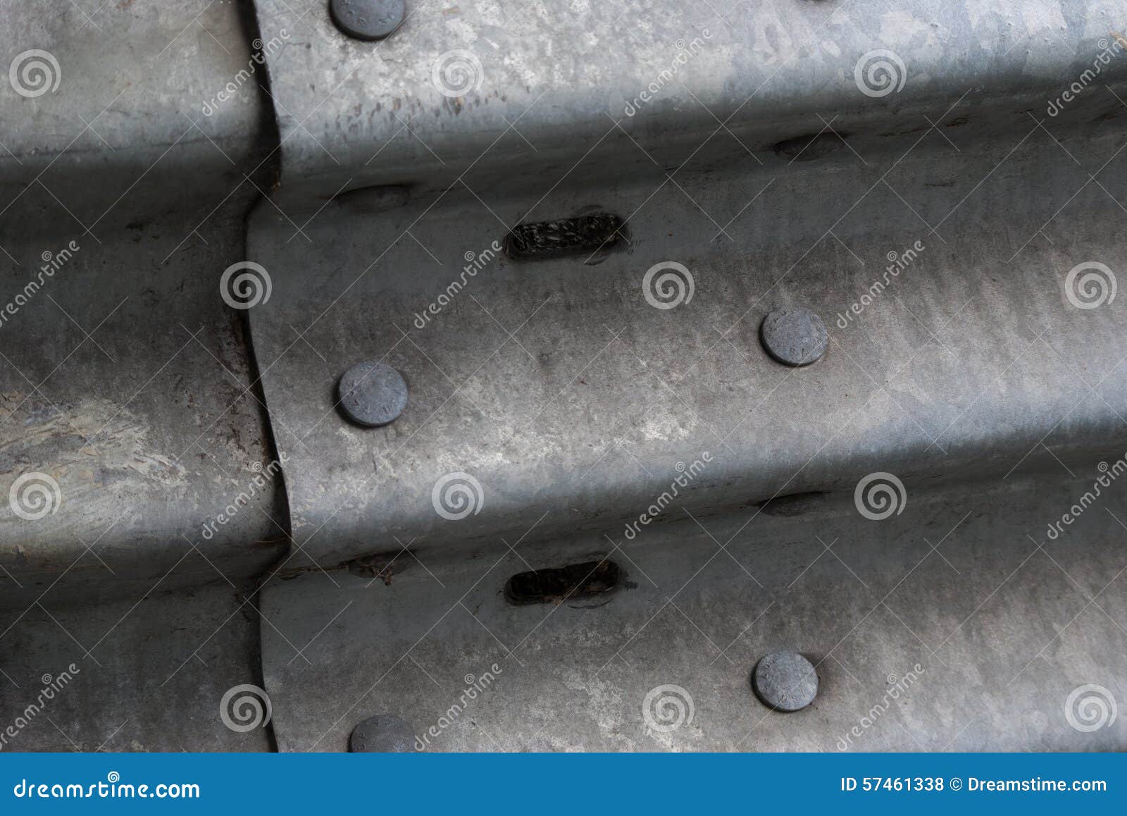 Guard rail rivets stock photo. Image of transportation - 57461338