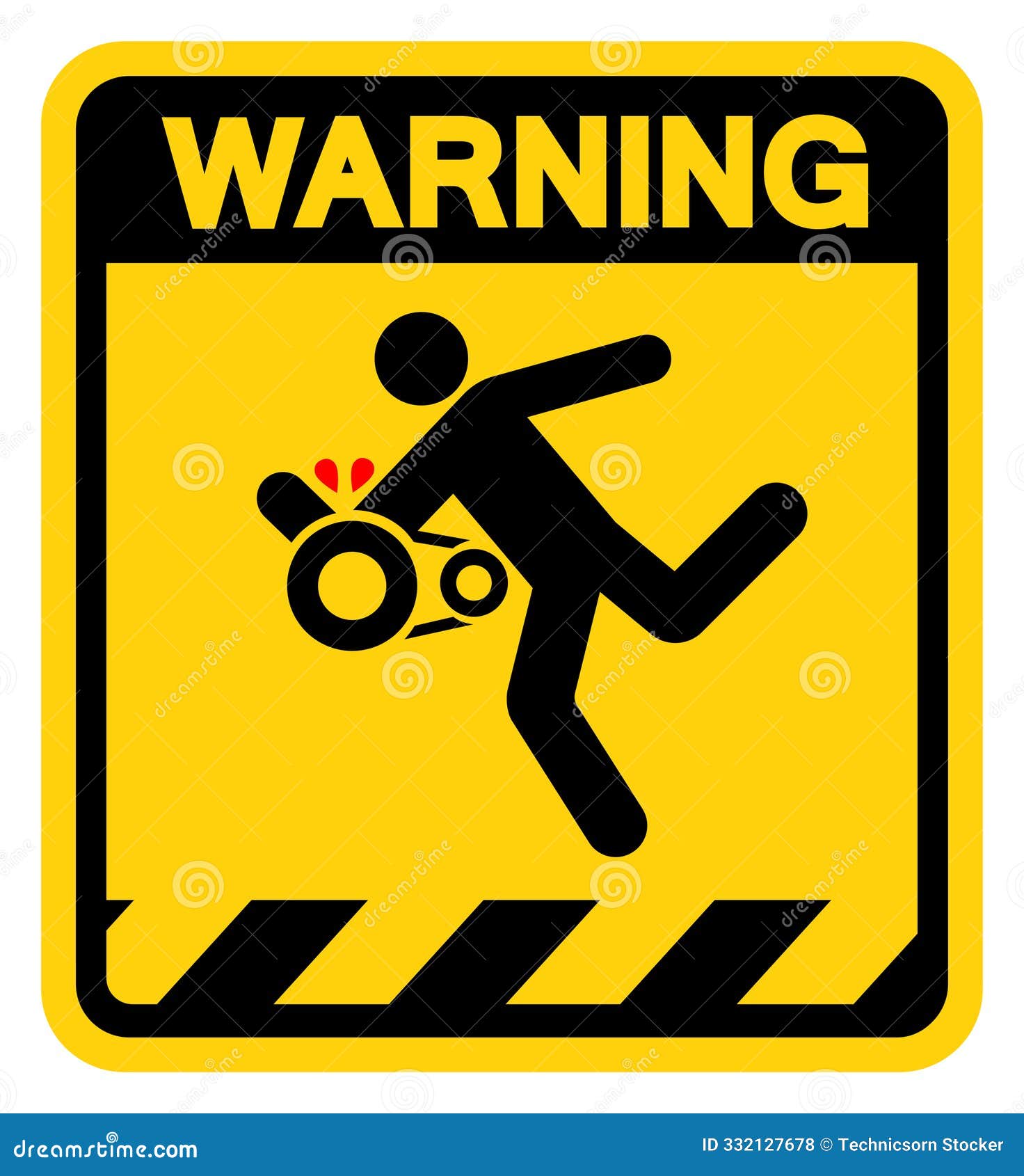 Guard Remove Risk of Severe Injury Warning Sign, Vector Illustration ...