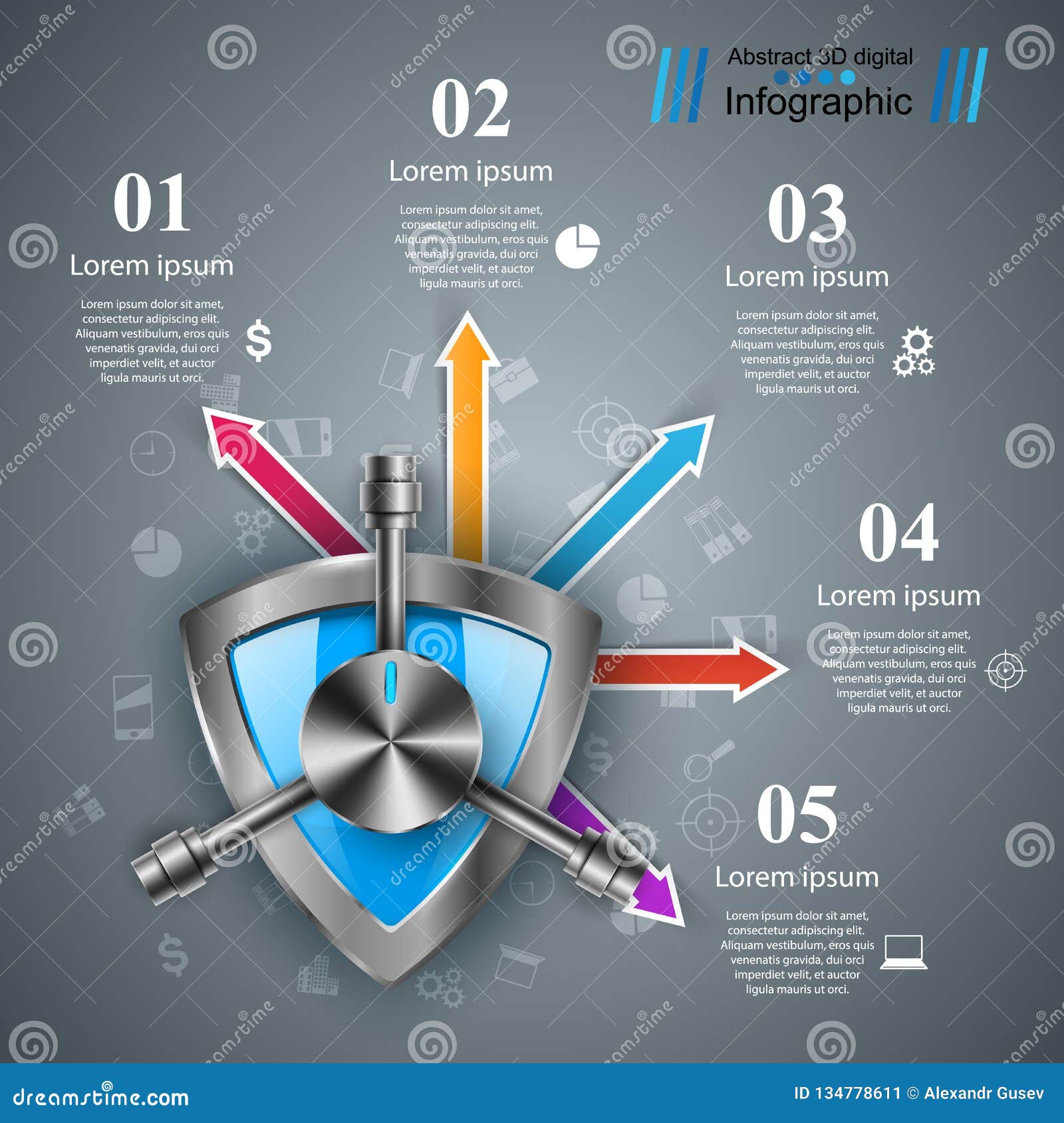 Guard, Safe, Security, Deposit Infographic. Stock Vector - Illustration ...