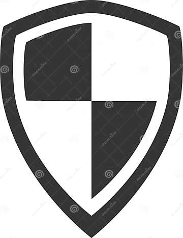 Guard Shield - Security Crest Symbol Stock Image - Illustration of ...
