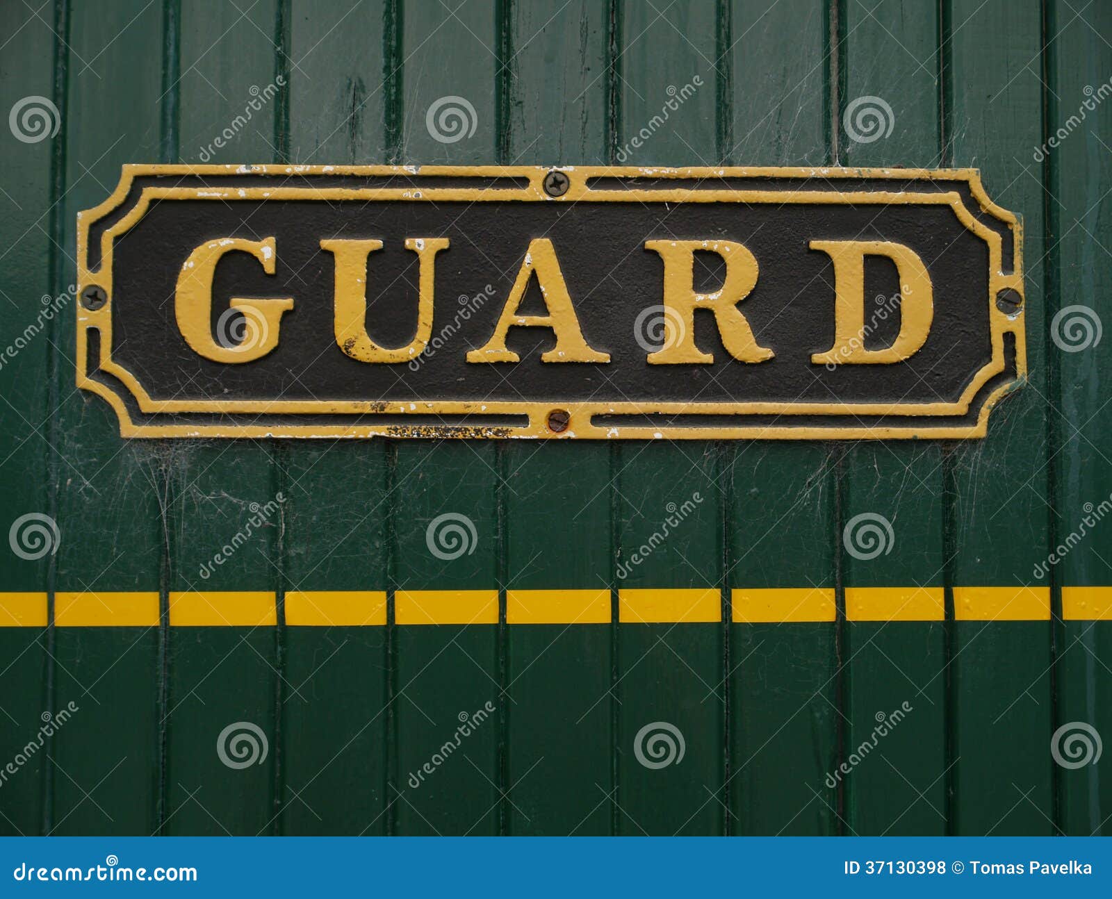 Guard sign stock photo. Image of yellow, sign, stripe - 37130398