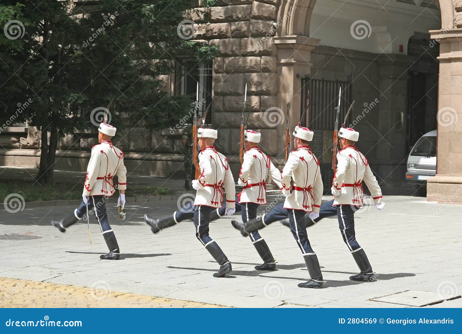 Guard Soldiers Marching stock image. Image of tourist - 2804569