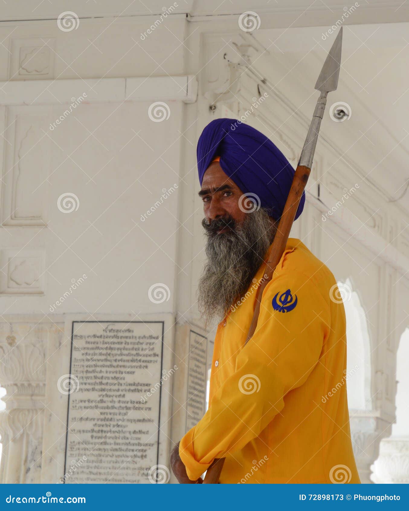 A Guard Standing at Golden Temple in Amritsar, India Editorial Stock ...