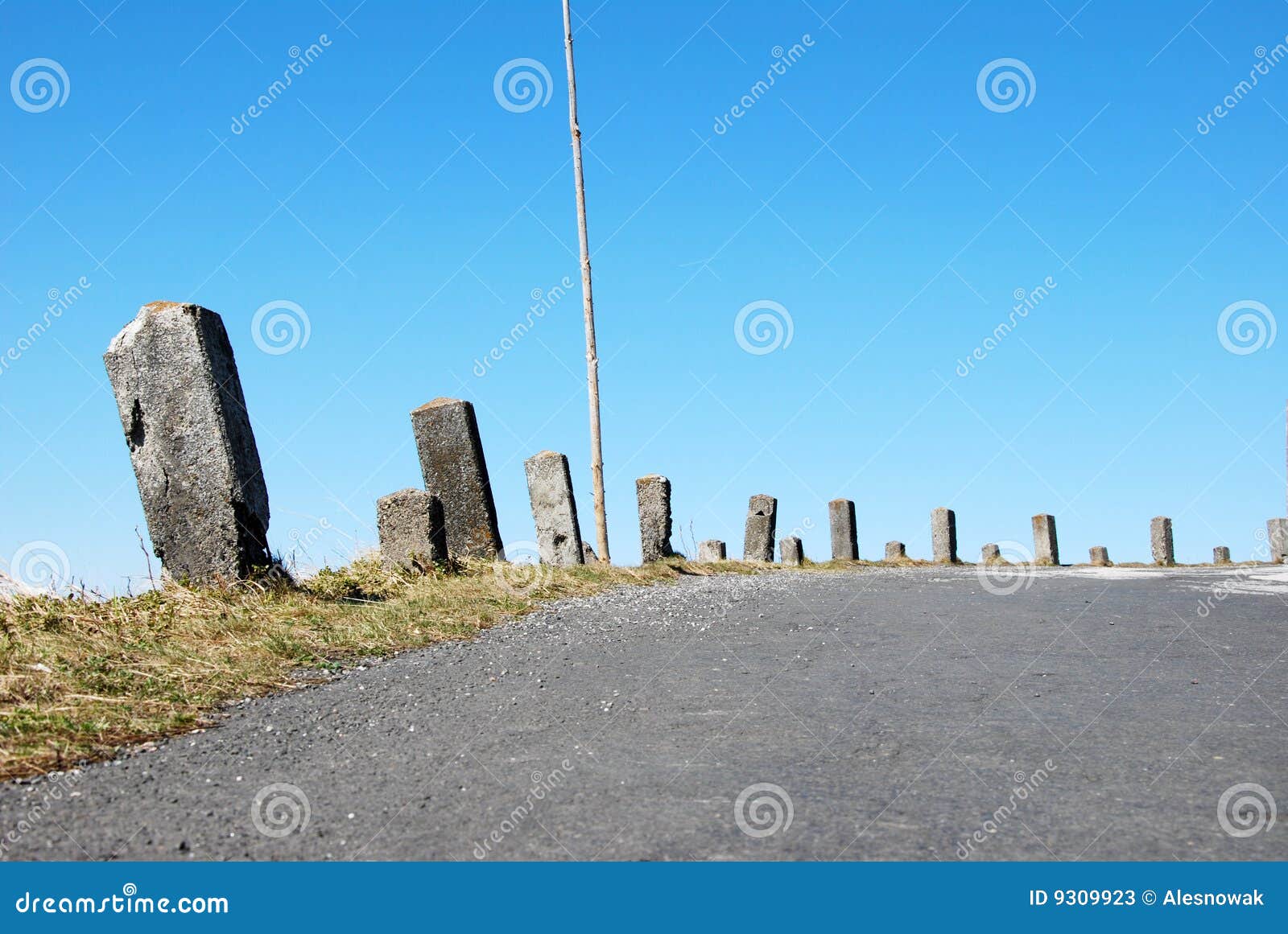 Guard stone stock image. Image of recreation, curb, hill - 9309923