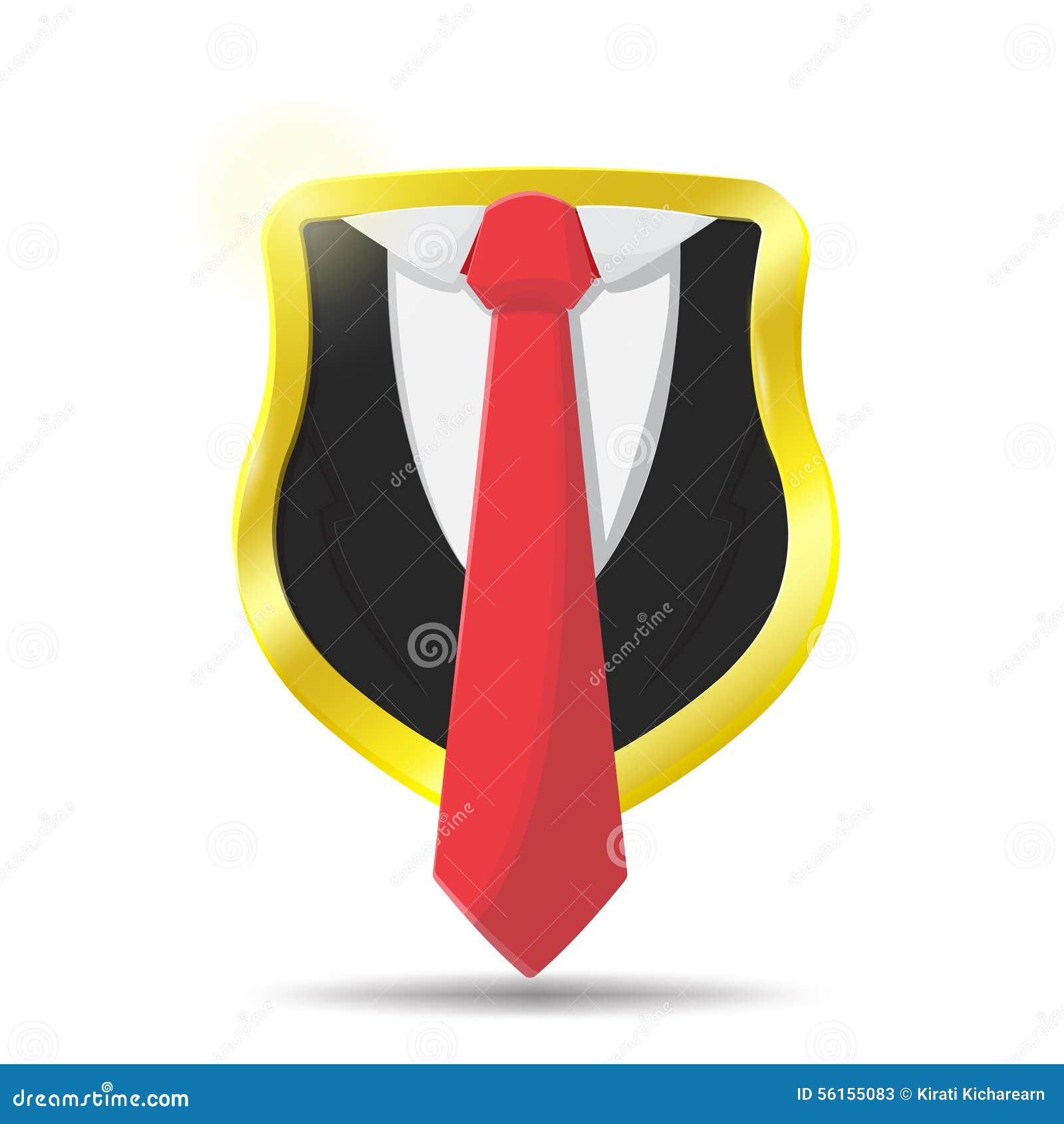 Guard Suit Lawyer Shield Protect Vector Stock Illustration ...