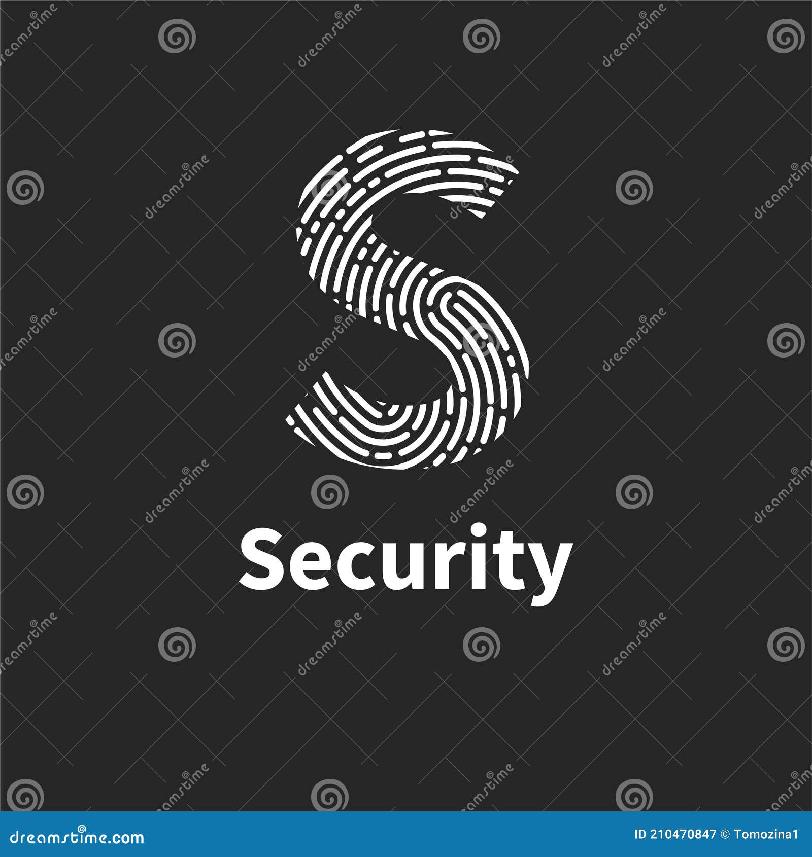 Guard Symbol with Fingerprint, Security Agency Stock Vector ...