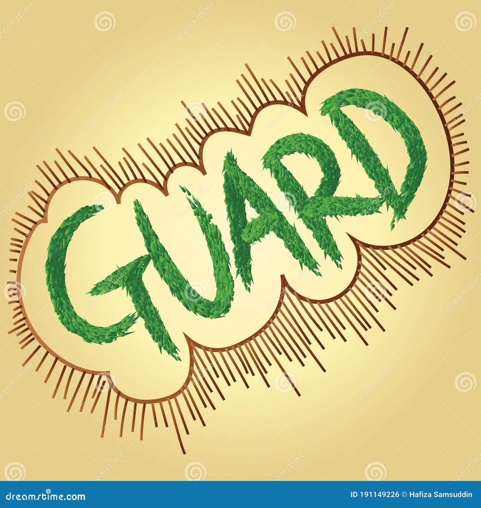 Guard Text. Vector Illustration Decorative Design Stock Vector ...