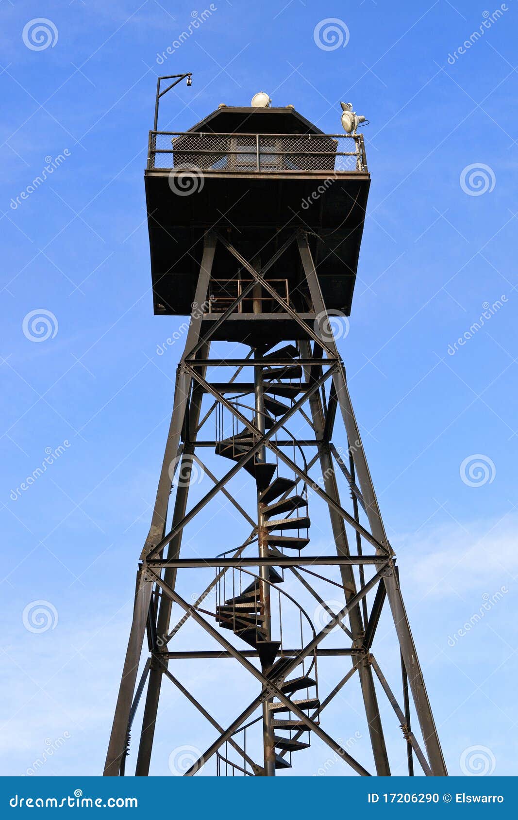 Guard Tower on Alcatraz stock photo. Image of security - 17206290