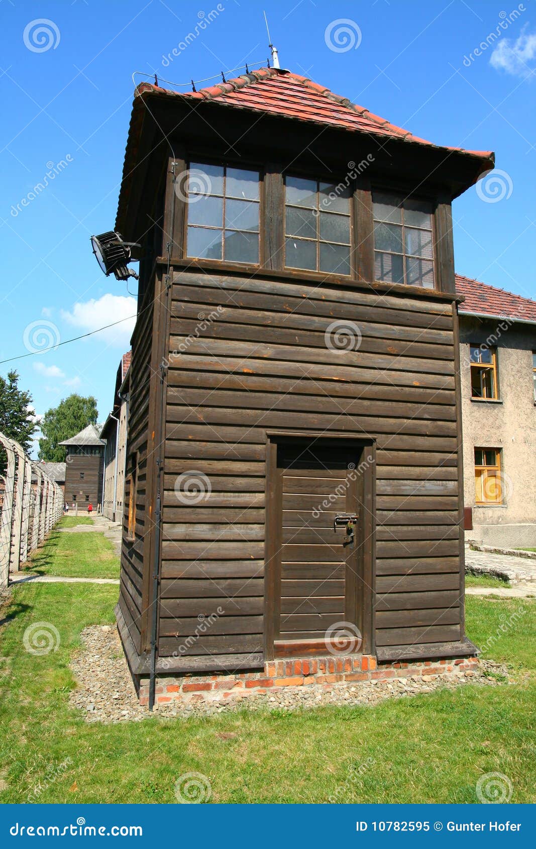 Guard tower Auschwitz editorial image. Image of auschwitz - 10782595