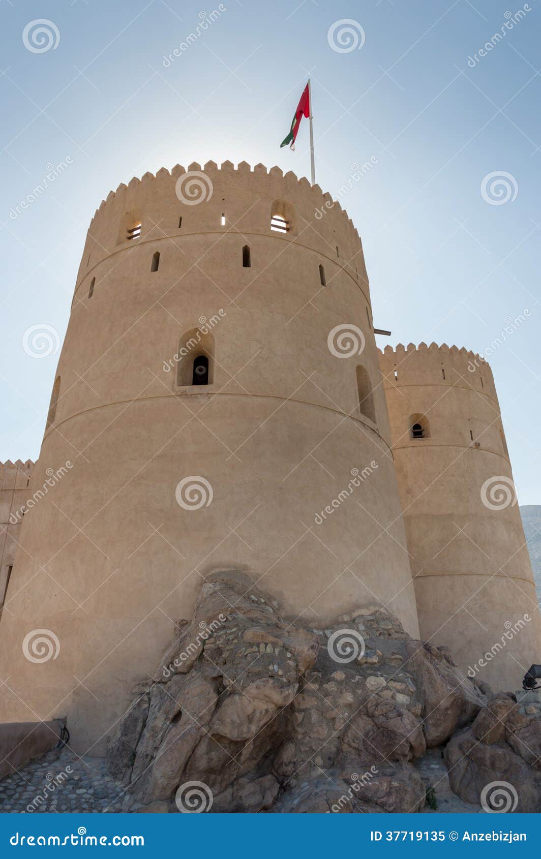 Guard tower of desert fort stock image. Image of murder - 37719135