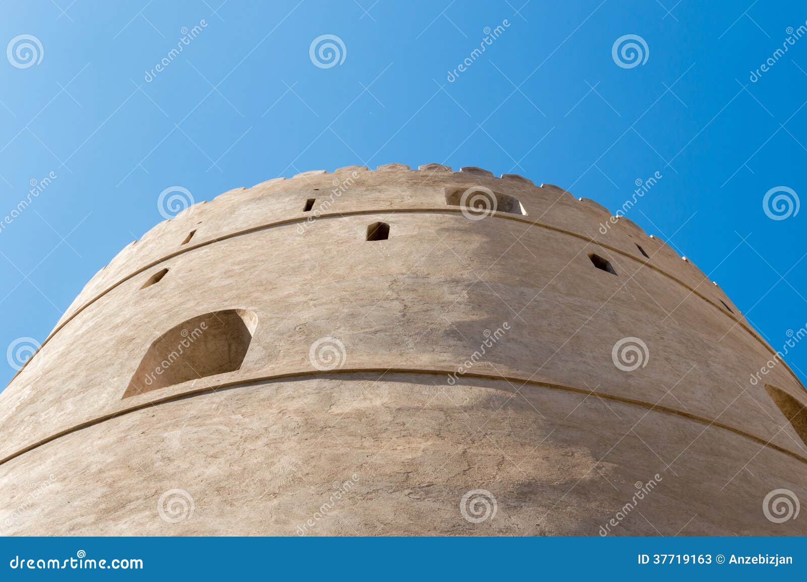 Guard tower of desert fort stock image. Image of fort - 37719163
