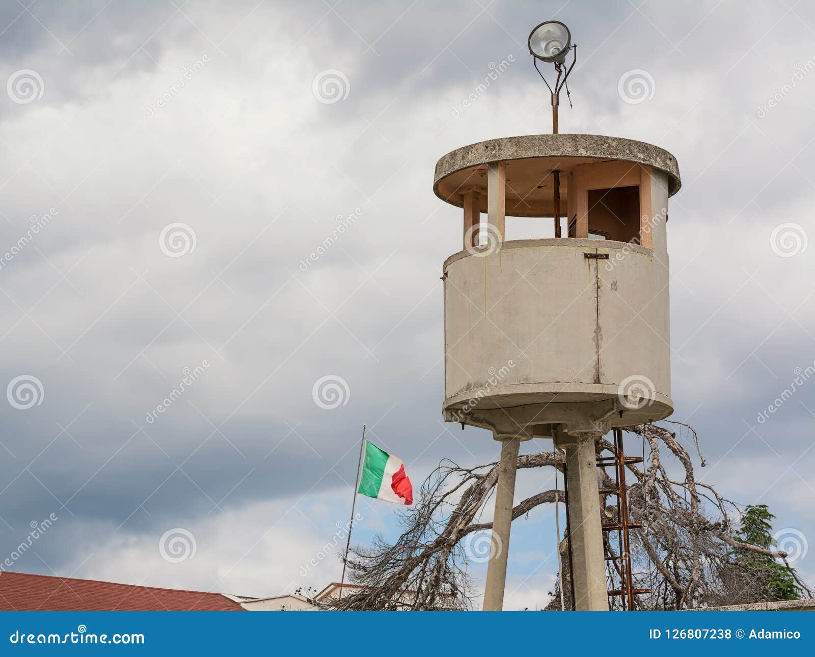 Guard Tower of a Former Military Barracks Stock Photo - Image of ...
