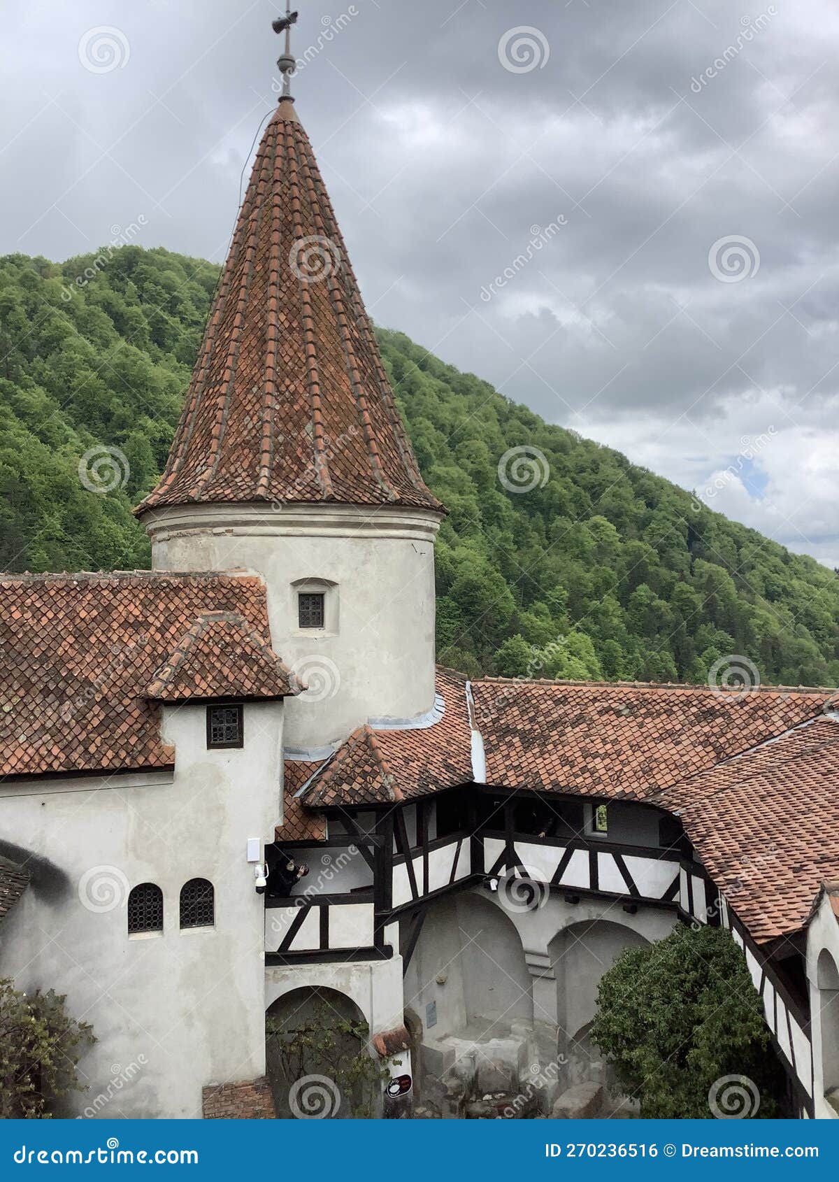 The Guard Tower of a Castle Stock Photo - Image of monastery, tower ...
