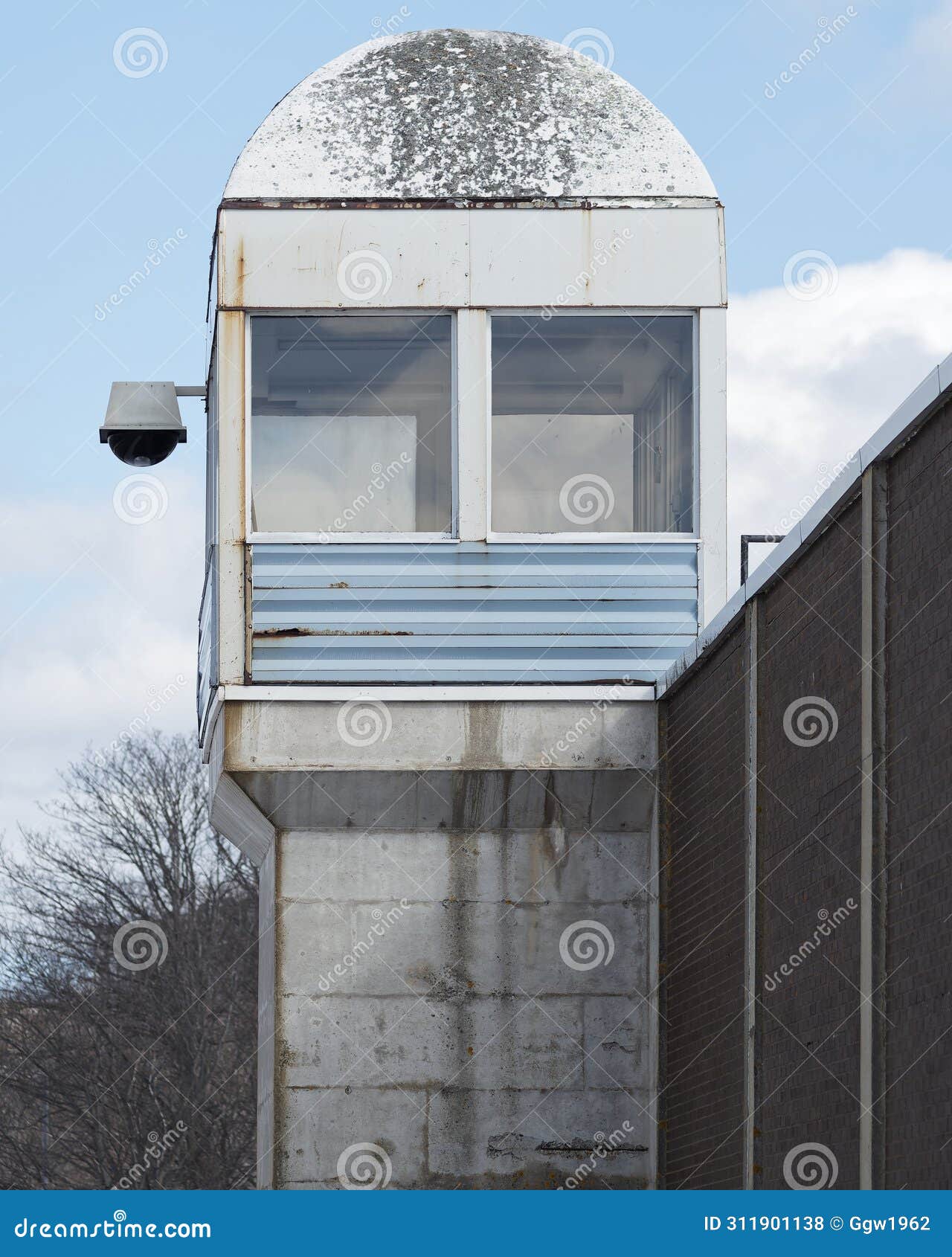 Guard tower and wall stock photo. Image of watchtower - 311901138